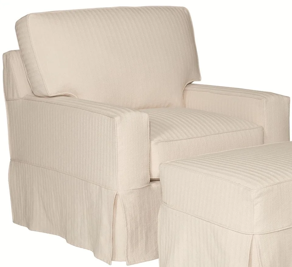Kincaid Furniture Sarah UPH-649-94 Slipcover Chair with Track Arms and ...