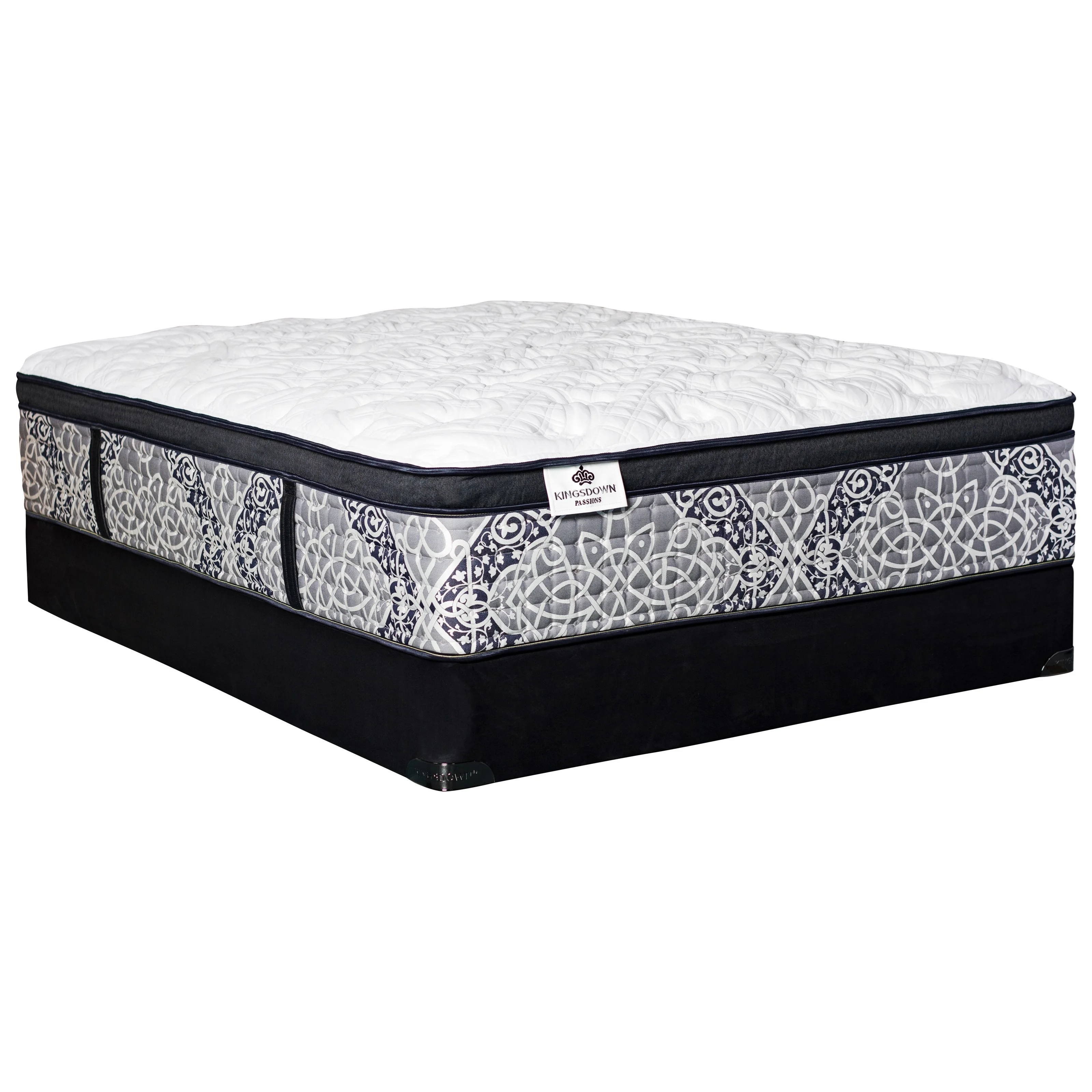Kingsdown Passions Ellerman 24011-F+1589LP-F Full Euro Top Mattress and ...