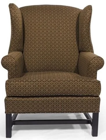 Lancer HomeSpun 1061648 Wing Back Chair with Rolled Arm | Johnny ...