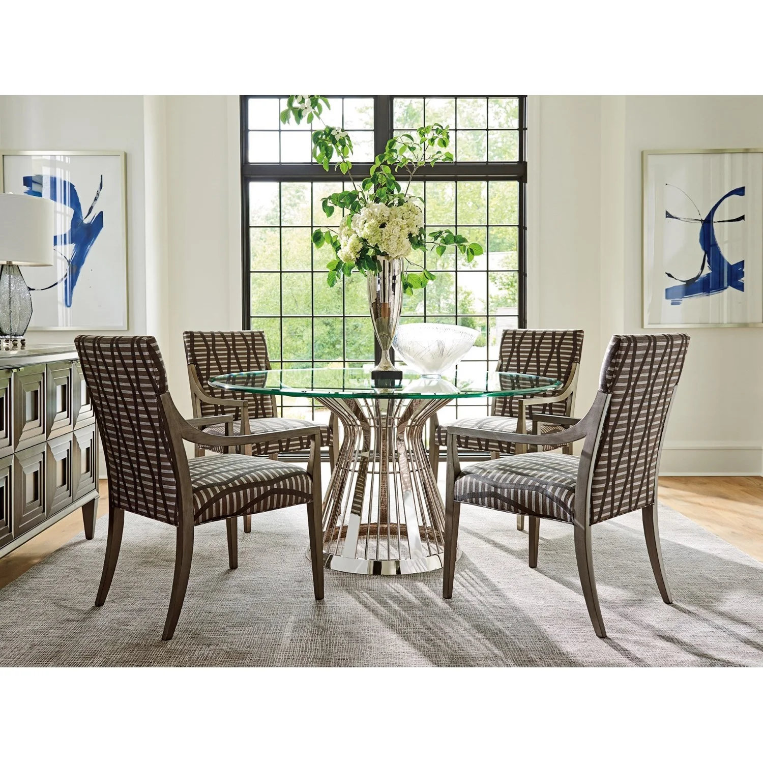 Lexington Ariana 732-875-60c Riviera Stainless Dining Table Base With ...