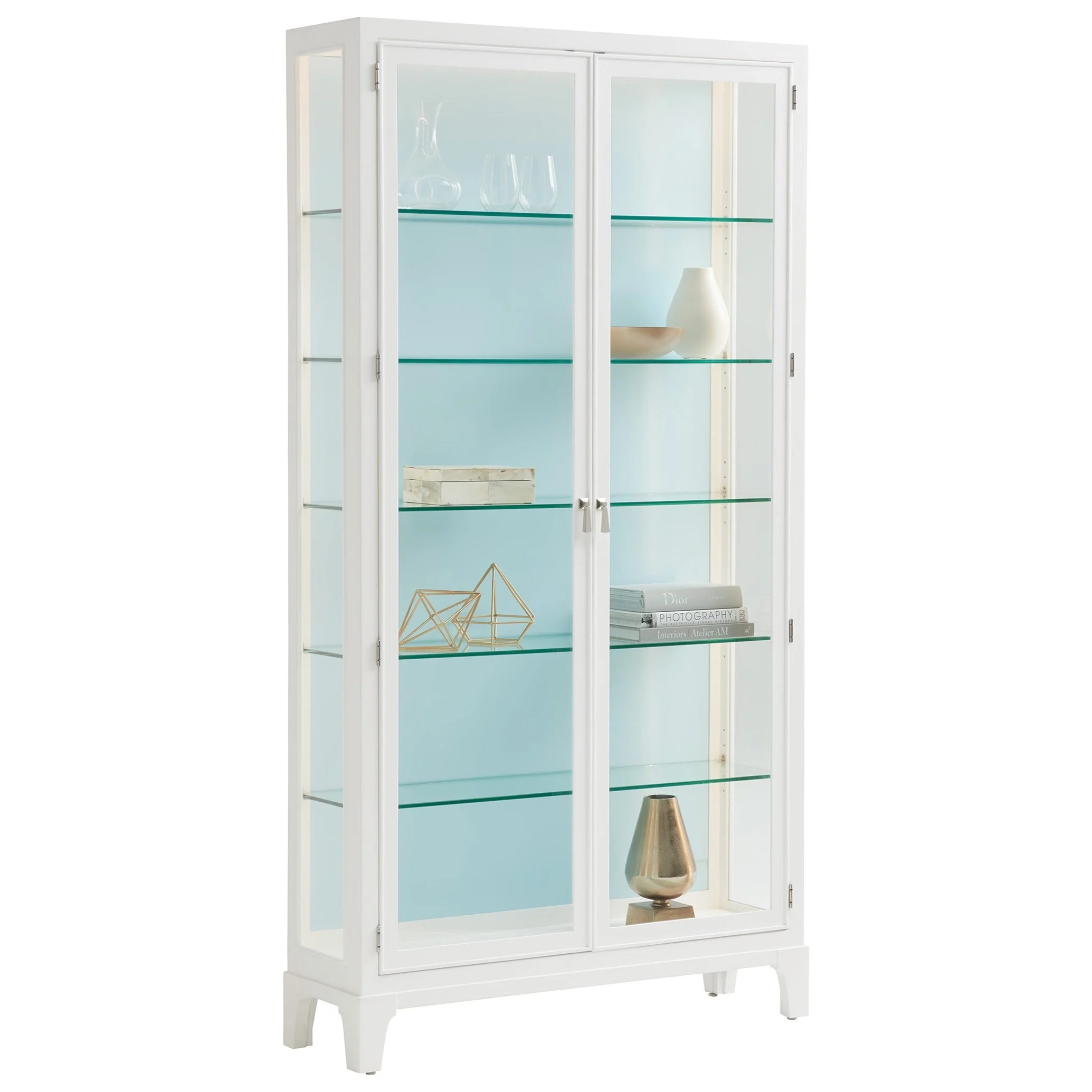 Lexington Avondale 415-864-LB Lakeshore Full Length Glass Curio Cabinet ...