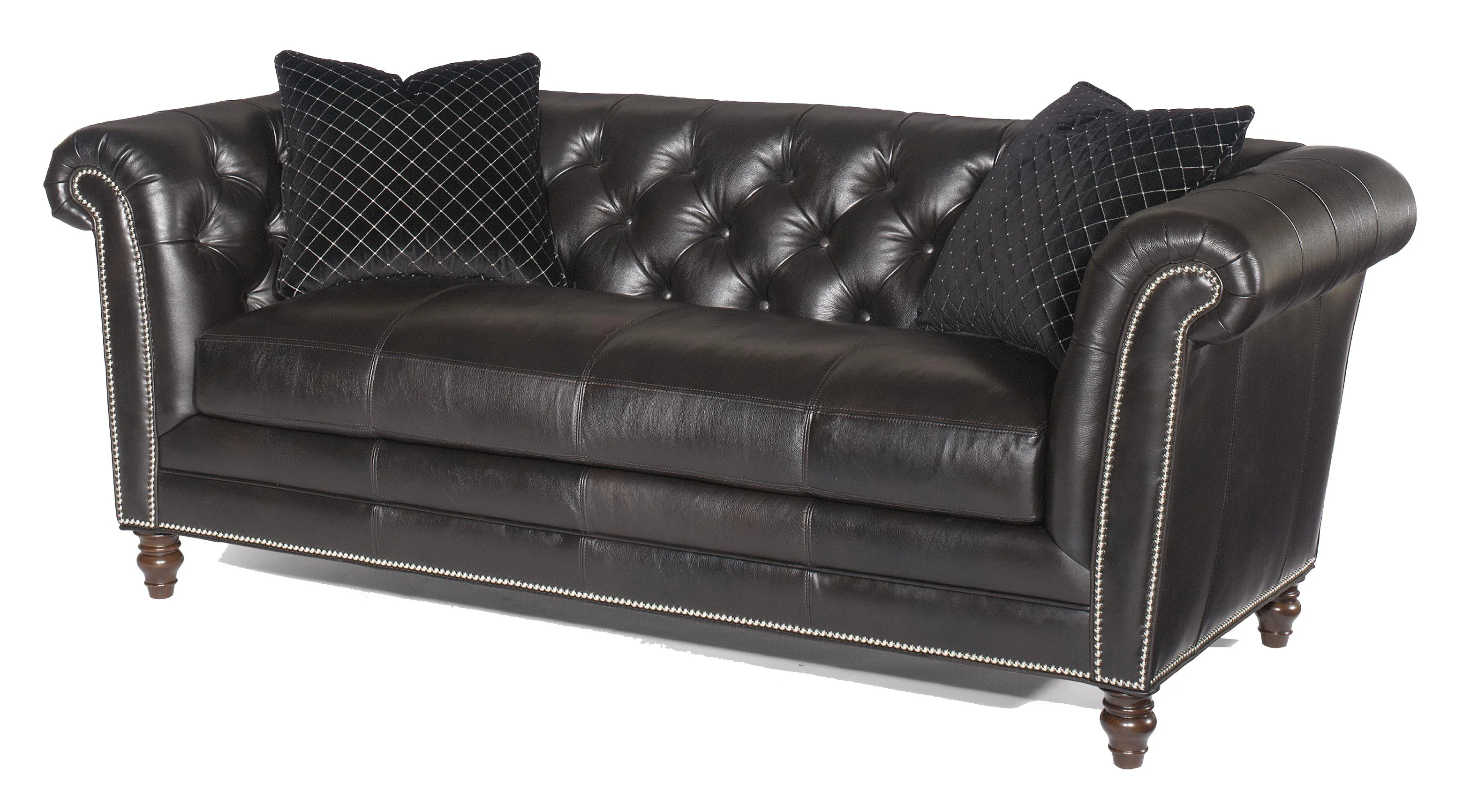 Lexington Leather LL7250-33 Westchester Tufted Back Sofa | Baer's ...