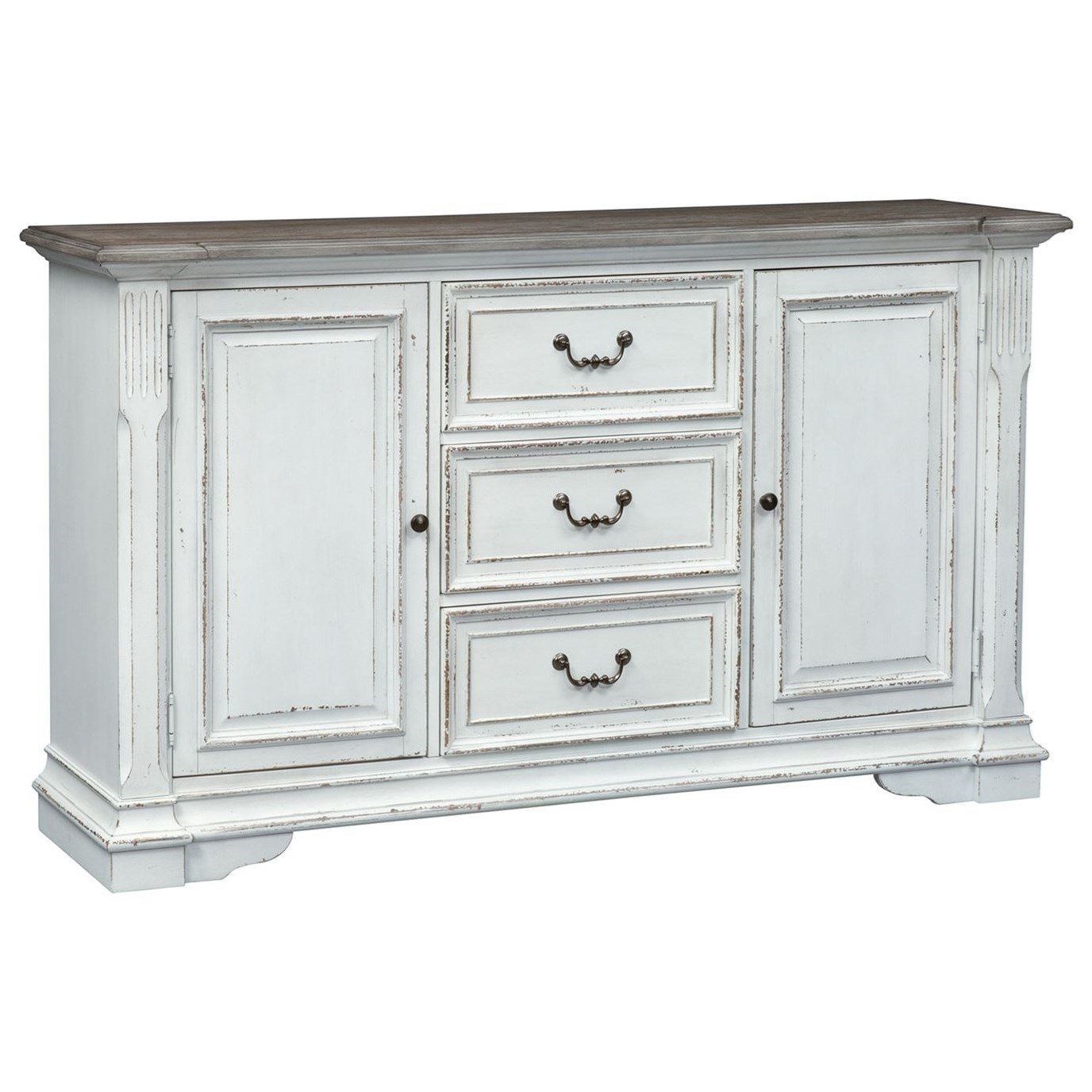 Liberty Furniture Abbey Park 520-CB6640 Traditional Buffet with 2 Doors ...