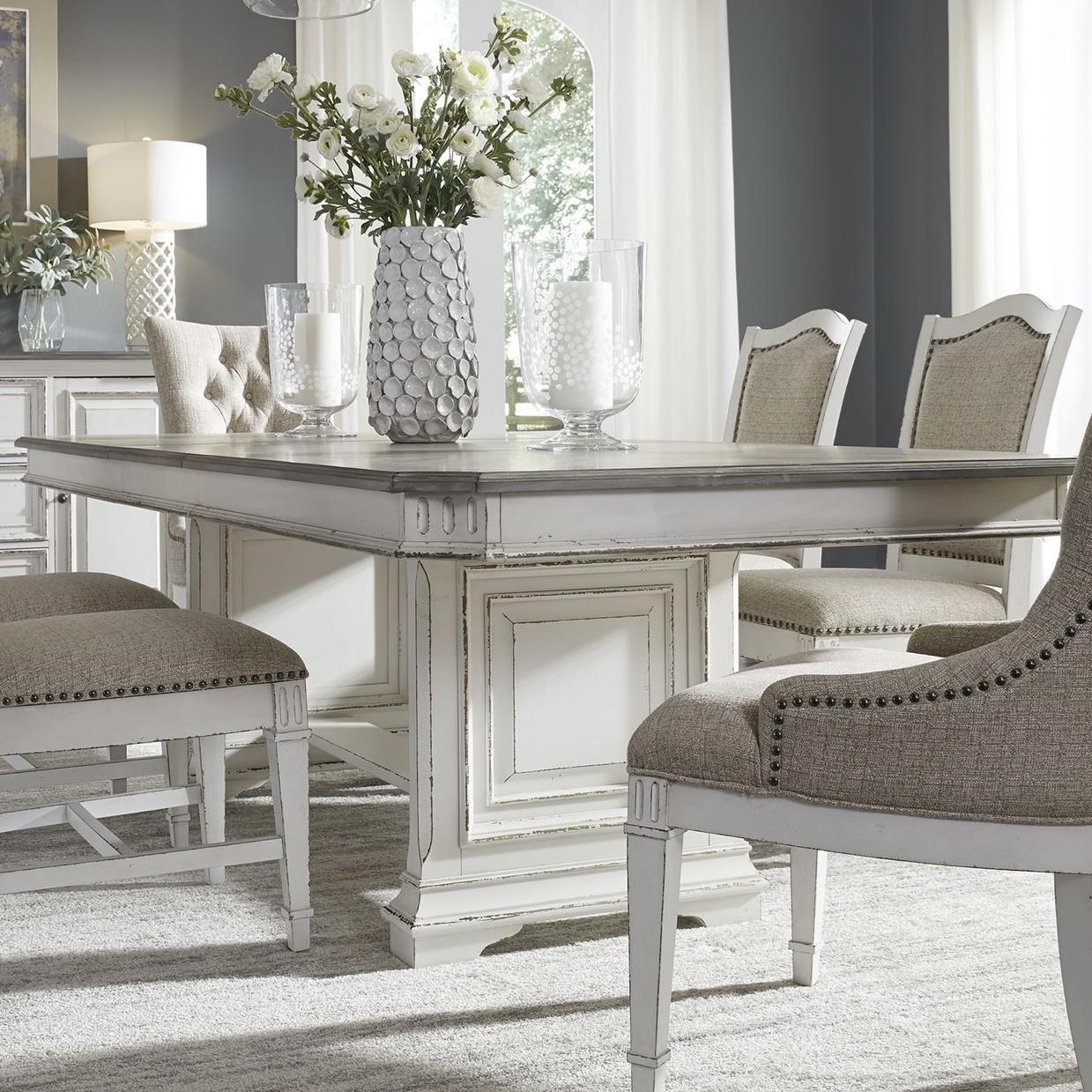 Liberty Furniture Abbey Park 520-DR-TRS Traditional Rectangular Trestle ...