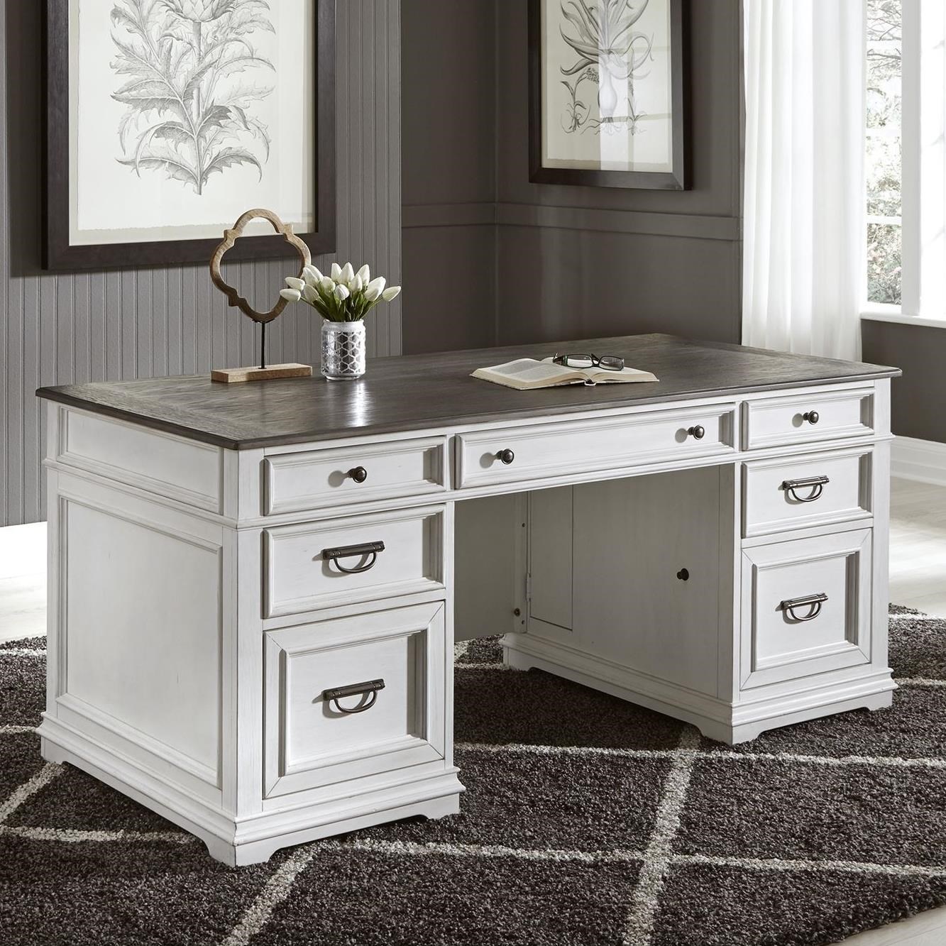 Liberty Furniture Allyson Park 417-HOJ-DSK Transitional Two-Toned ...