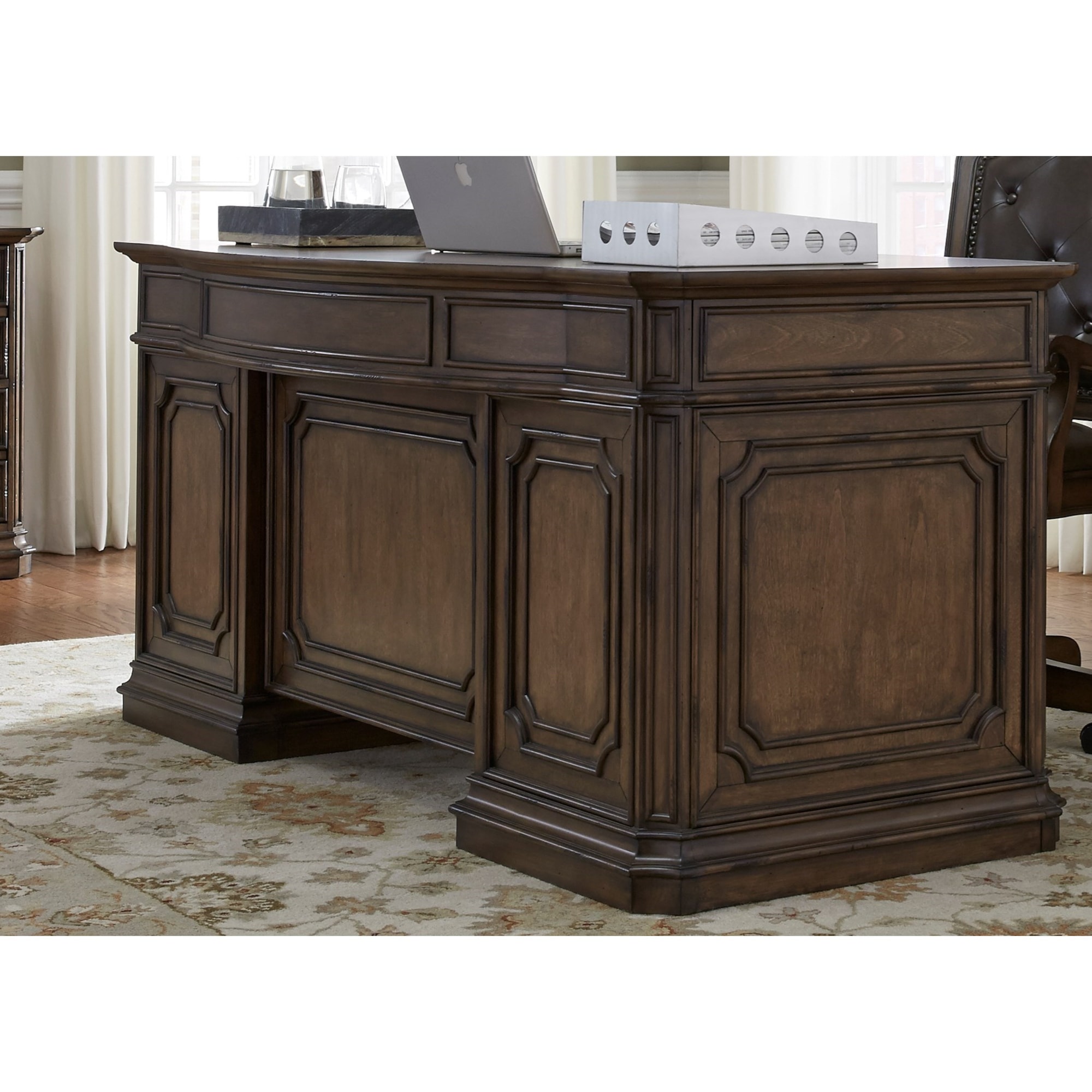 Liberty Furniture Amelia 28118 Traditional Executive Desk with Fully ...