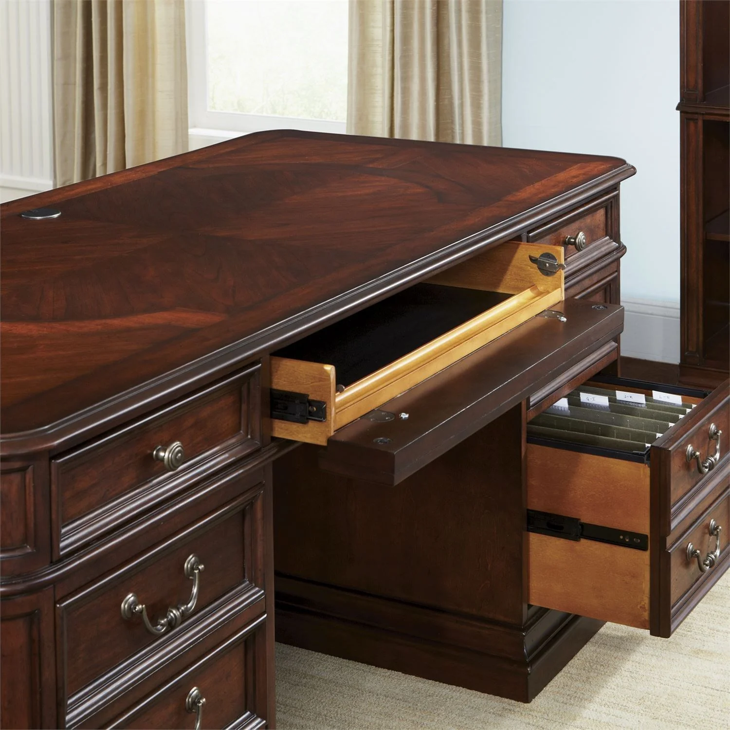 Liberty Furniture Brayton Manor 273-HOJ-JED Traditional Executive Desk ...