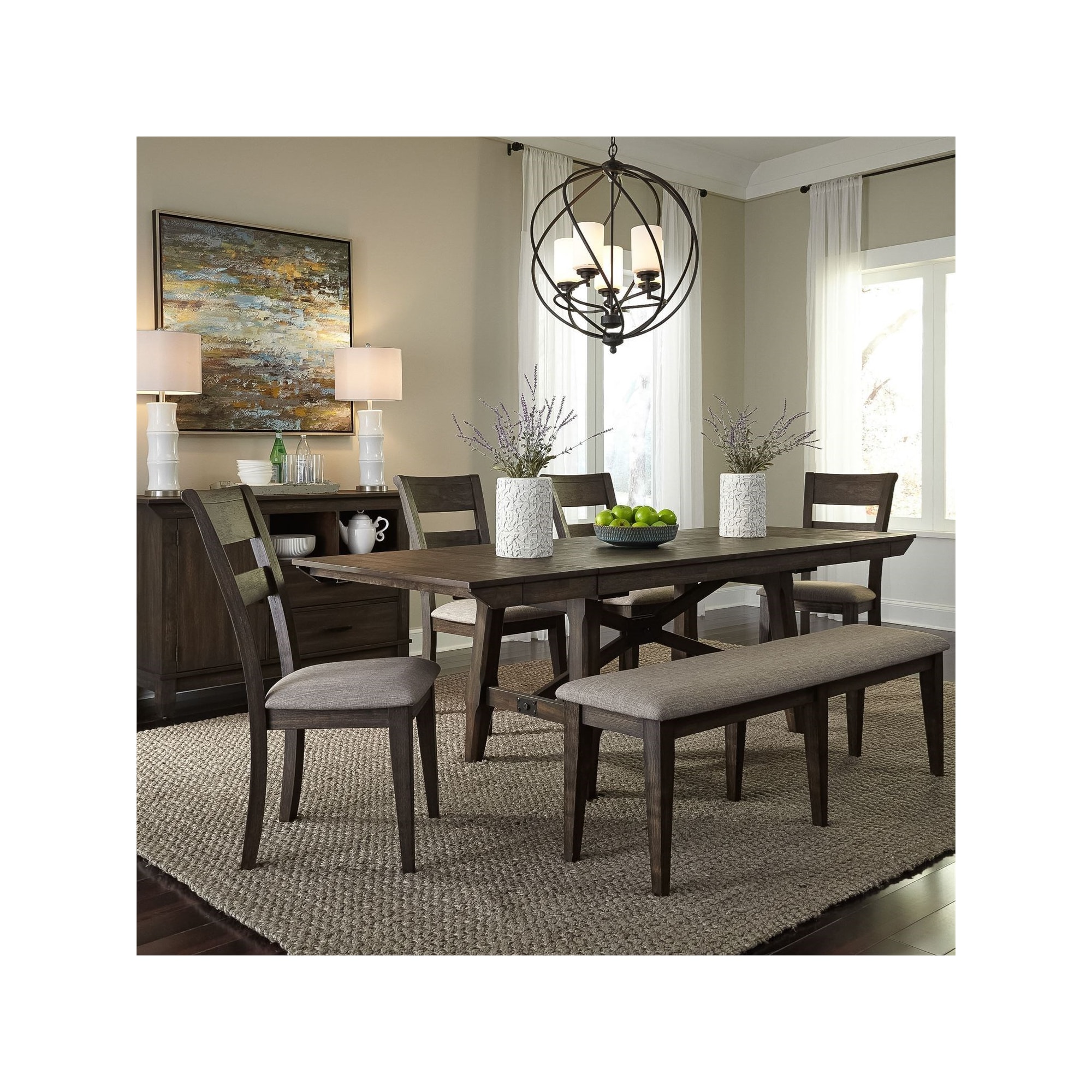 Liberty Furniture Double Bridge 152-CD-TRS Transitional Trestle Table ...