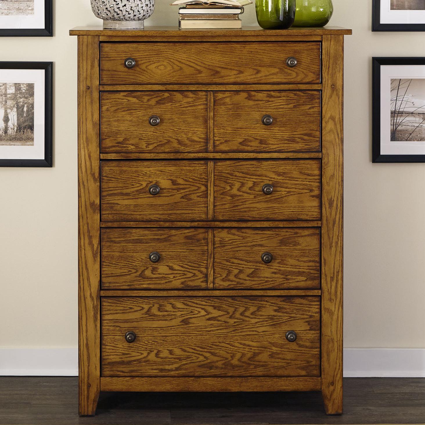 Liberty Furniture Grandpa's Cabin 1060LIB Rustic 5-Drawer Bedroom Chest ...