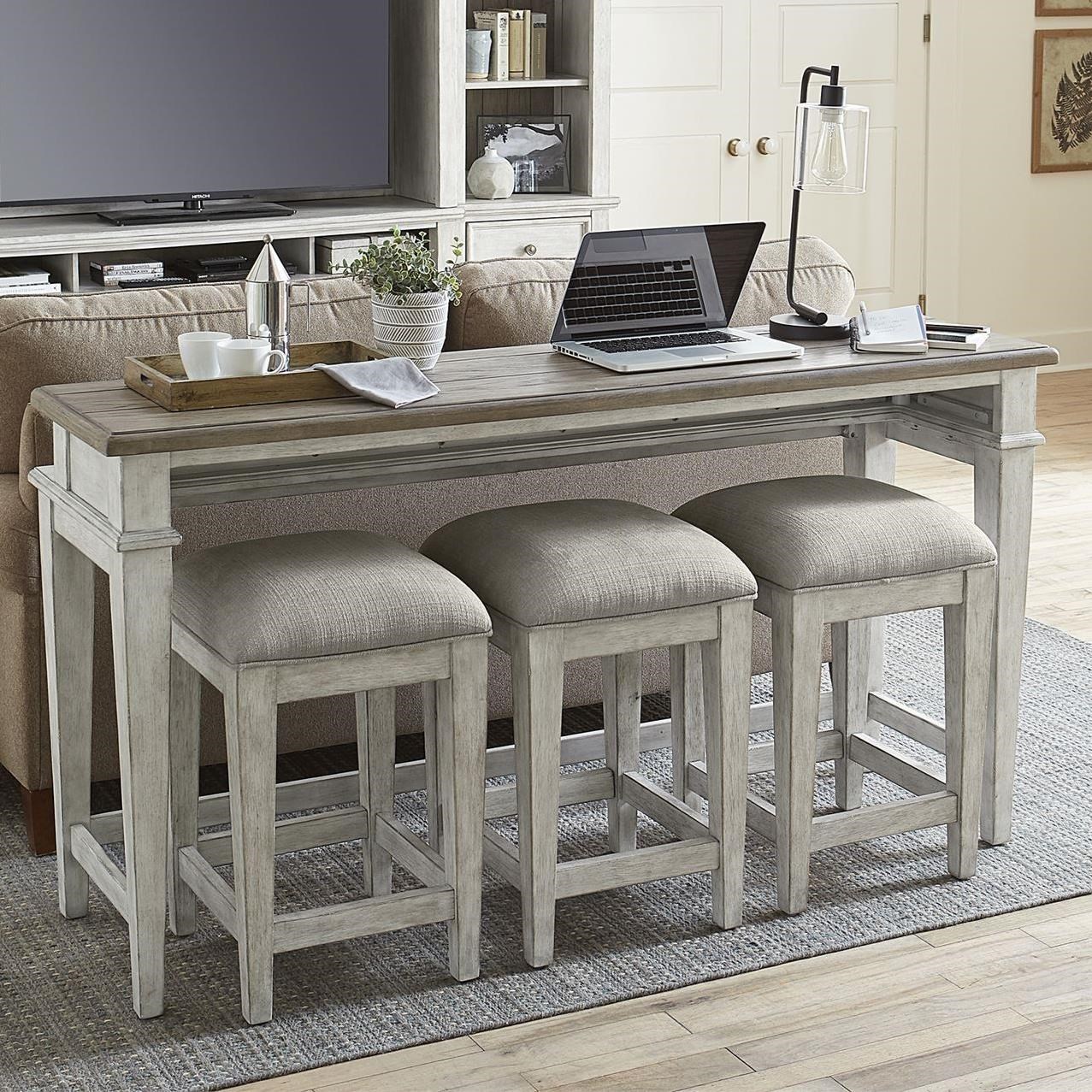 Liberty Furniture Heartland 824-OT-4PCS Transitional 4-Piece Console ...