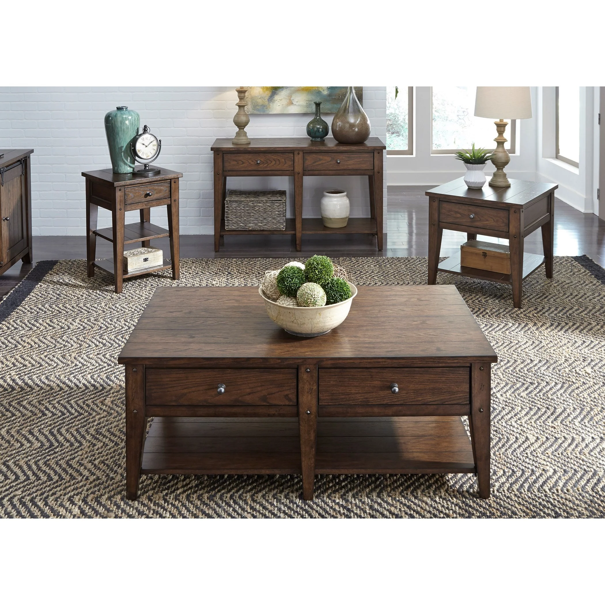 Liberty Furniture Lake House 210-OT-3PCS Rustic 3-Piece Occasional Set ...