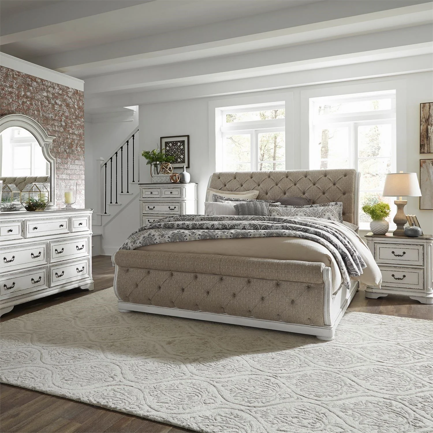 Liberty Furniture Magnolia Manor 244-BR-KUSLDMCN Traditional 5-Piece ...