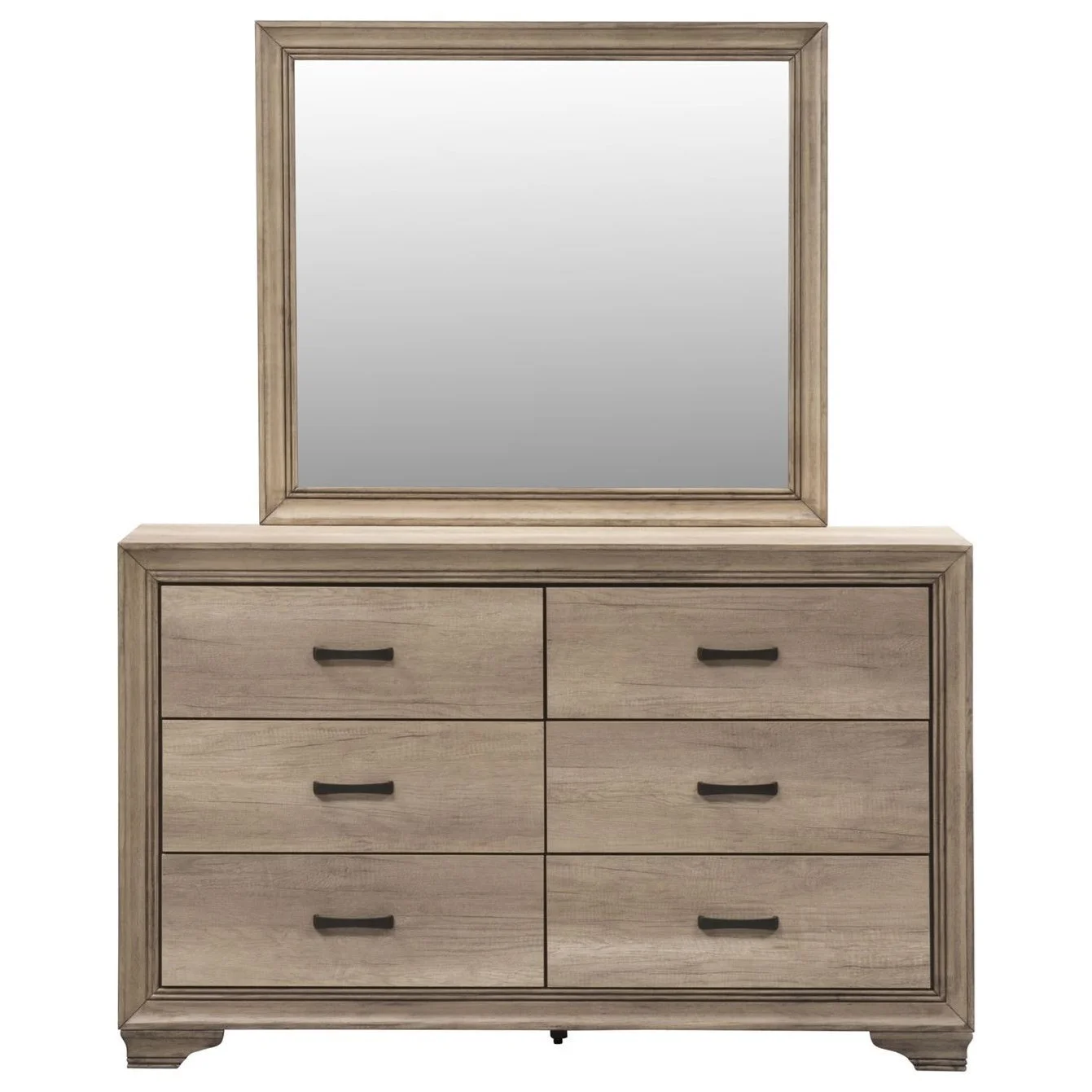 Liberty Furniture Sun Valley 439-BR-DM Farmhouse 6-Drawer Dresser with ...
