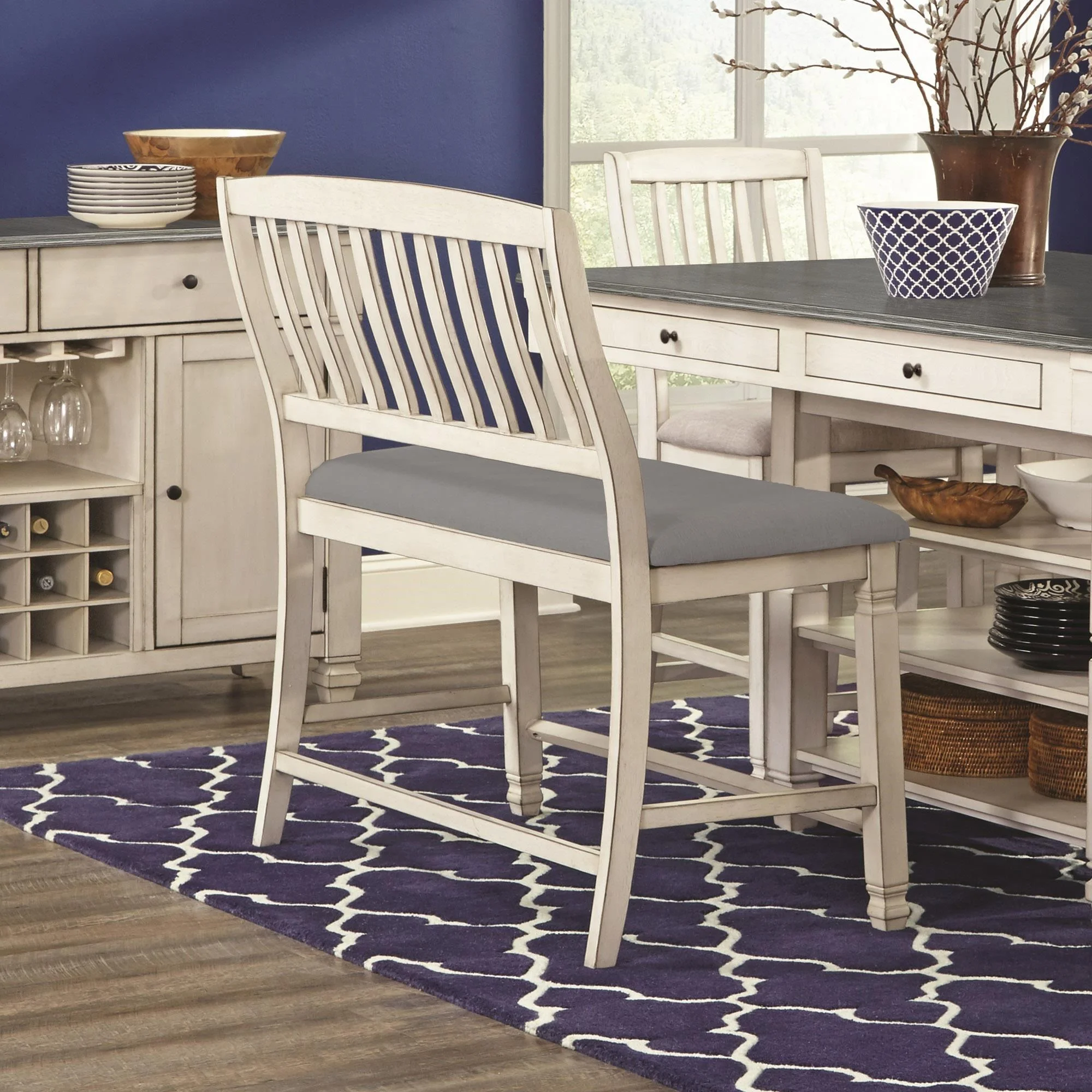 Lifestyle Crafton C1735P-PN1 Counter Height Bench | Royal Furniture ...