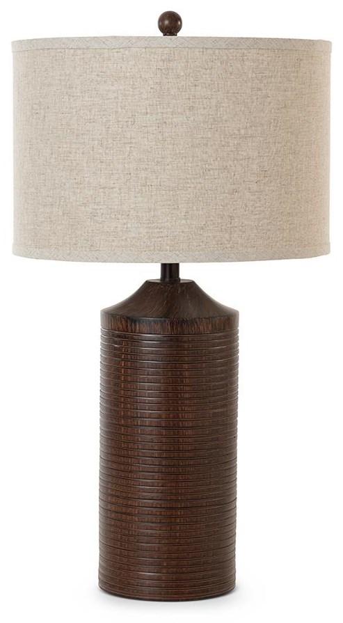 Lux Lighting Group Table Lamps 830109358 Brown Distressed Round Base ...