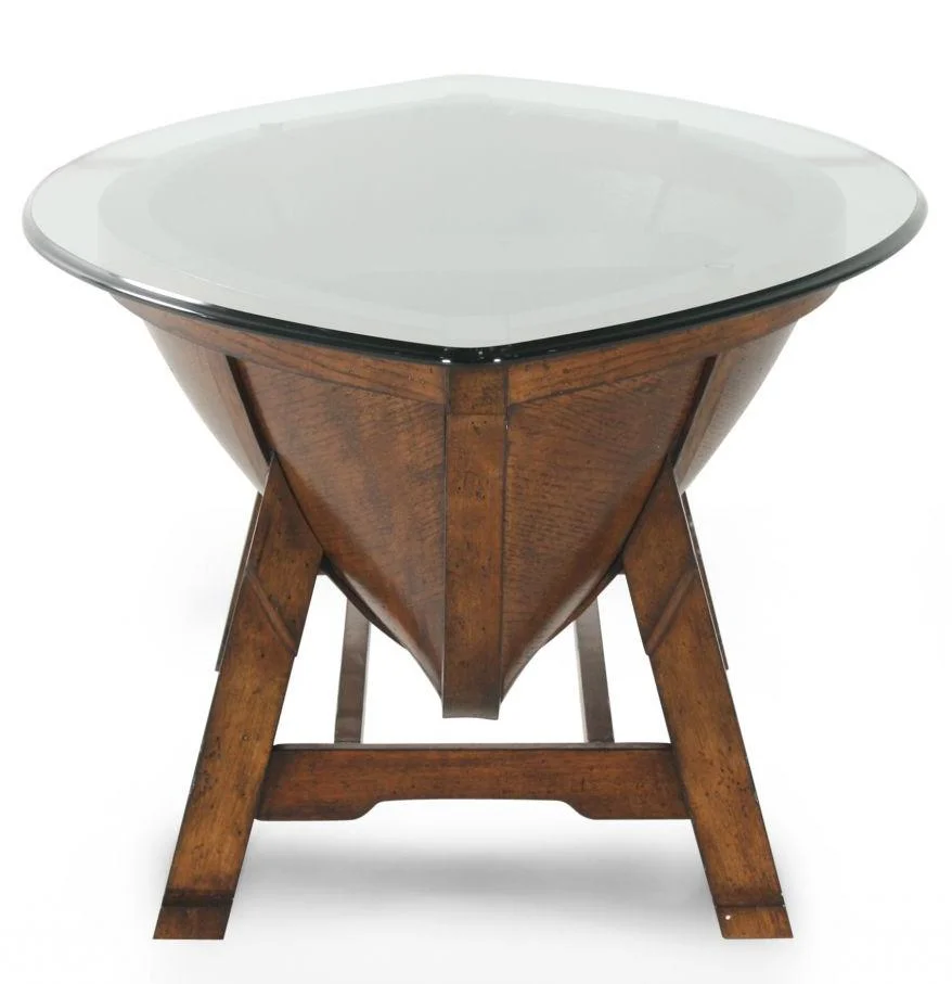 Magnussen Home Beaufort 48221447 Nautical Boat Hull Cocktail Table with ...