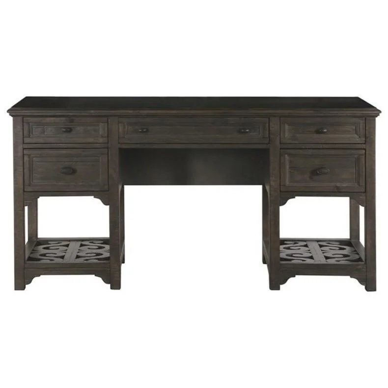Sharon Bellamy H2491-05B Traditional Desk with Scrolled Shelf Accents ...