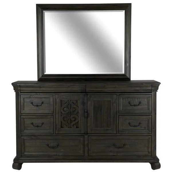 Magnussen Home Bellamy B2491-2040 Traditional Dresser and Mirror Set ...