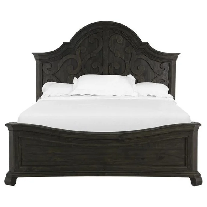 Magnussen Home Bellamy Bedroom B2491-65 King Panel Bed with Curved ...