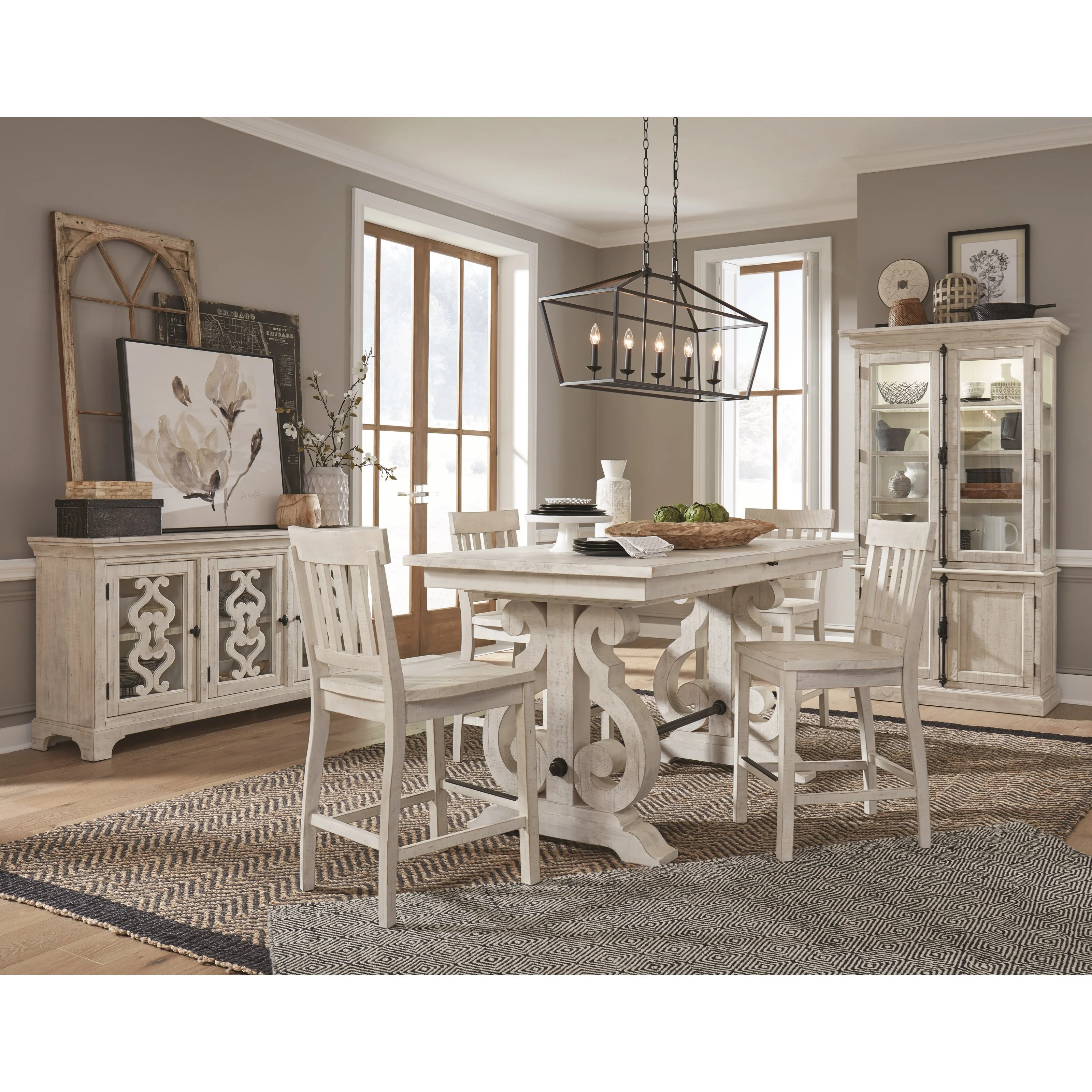 Magnussen Home Bronwyn Dining D4436-80x4+D4436-01x1+D4436-42x1+D4436 ...