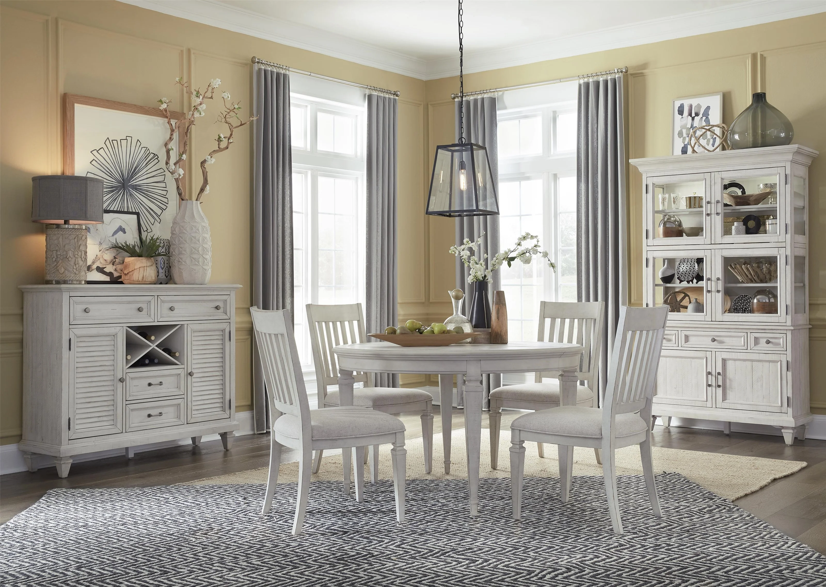 Magnussen Home Newport D5430-62x2+D5430-25x1 Transitional Farmhouse 5 ...