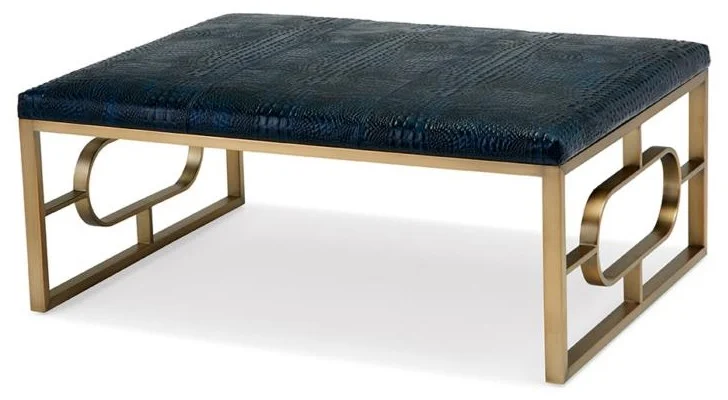 Massoud Massoud Ottomans UL907 Suri Brass Ottoman | Howell Furniture ...