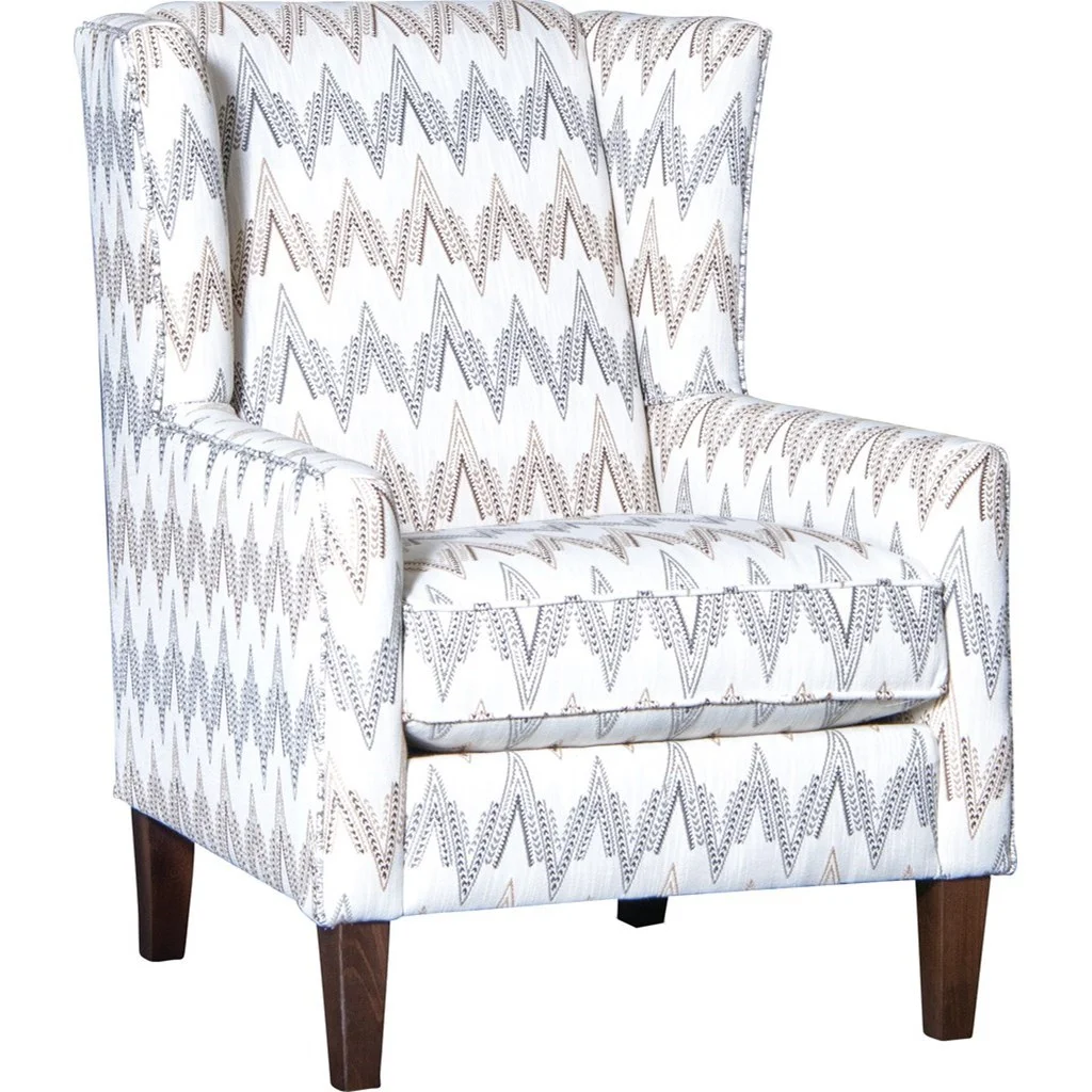 Mayo Furniture 1421 Series 1421F40 SMYLFL Transitional Wing Back Chair ...