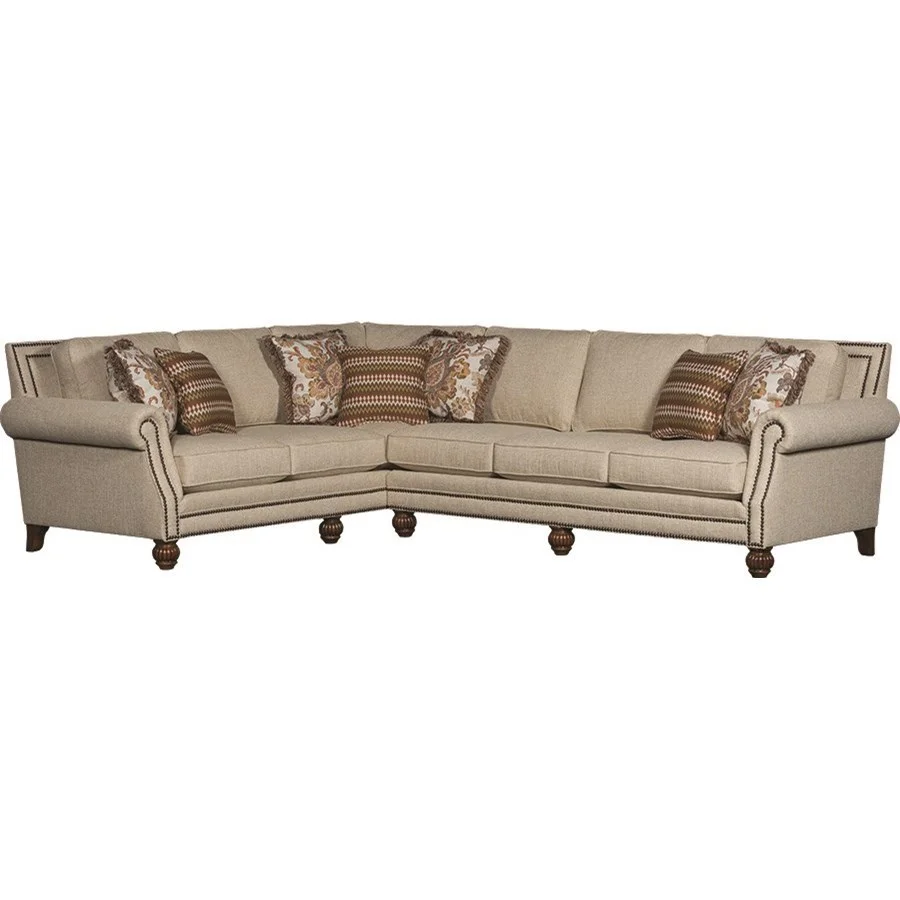 Mayo 4300 Series 4300F14+75-Tuscan Wheat Traditional Sectional with ...