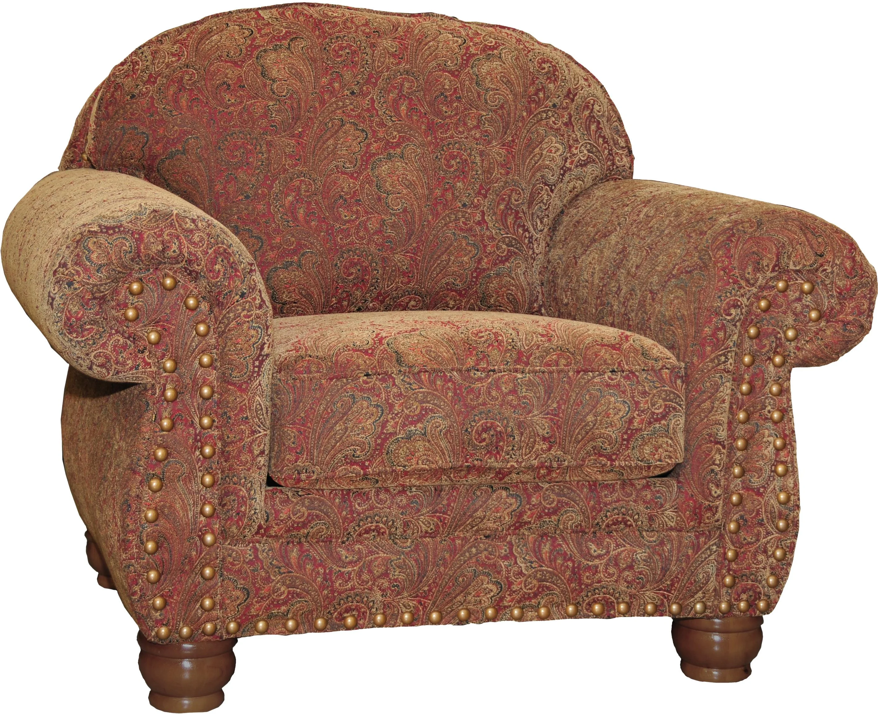 Mayo 3180 Series 3180F40 Traditional Upholstered Chair with Spool Legs ...
