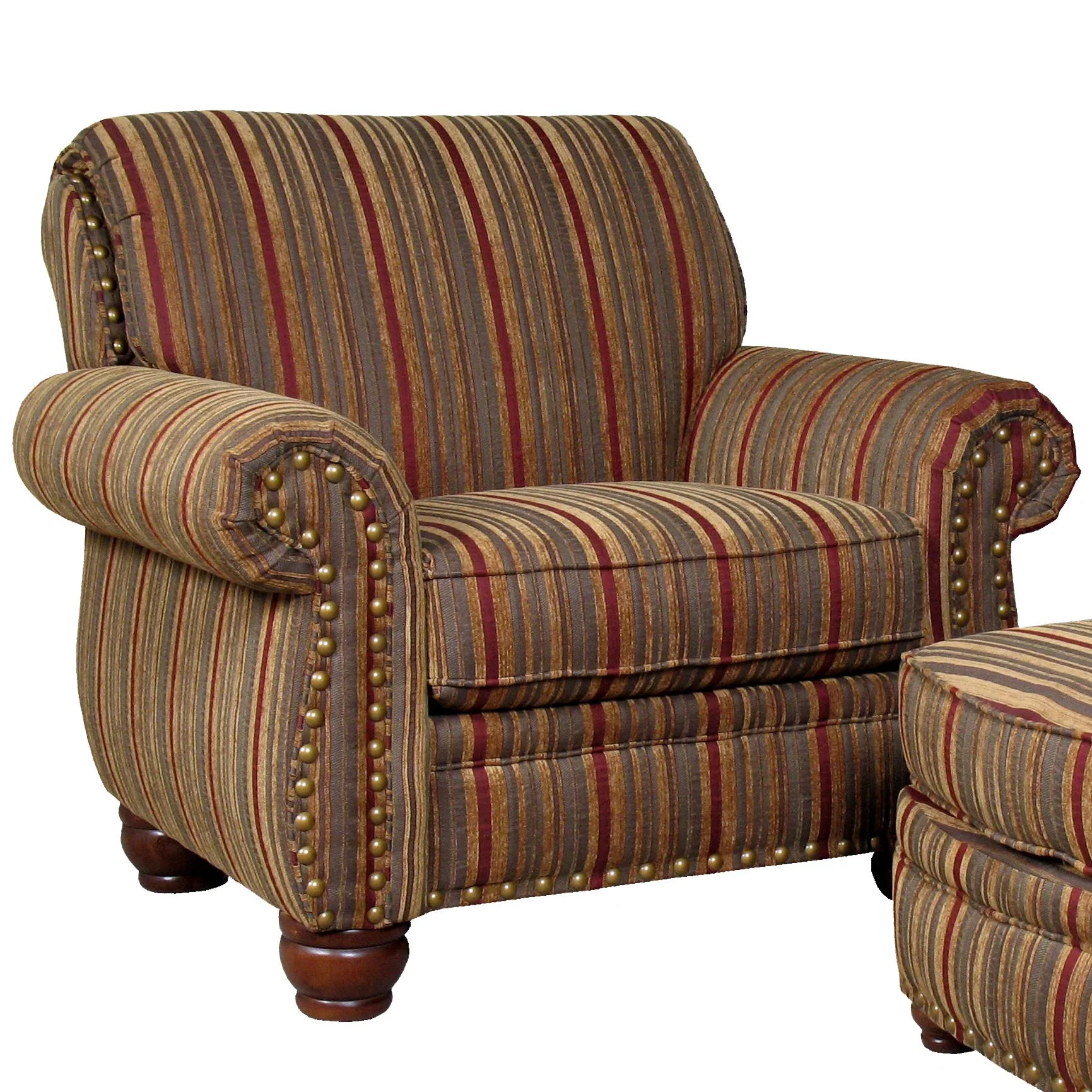 Mayo 9780 Series 9780F40 Traditional Upholstered Chair with Exposed ...