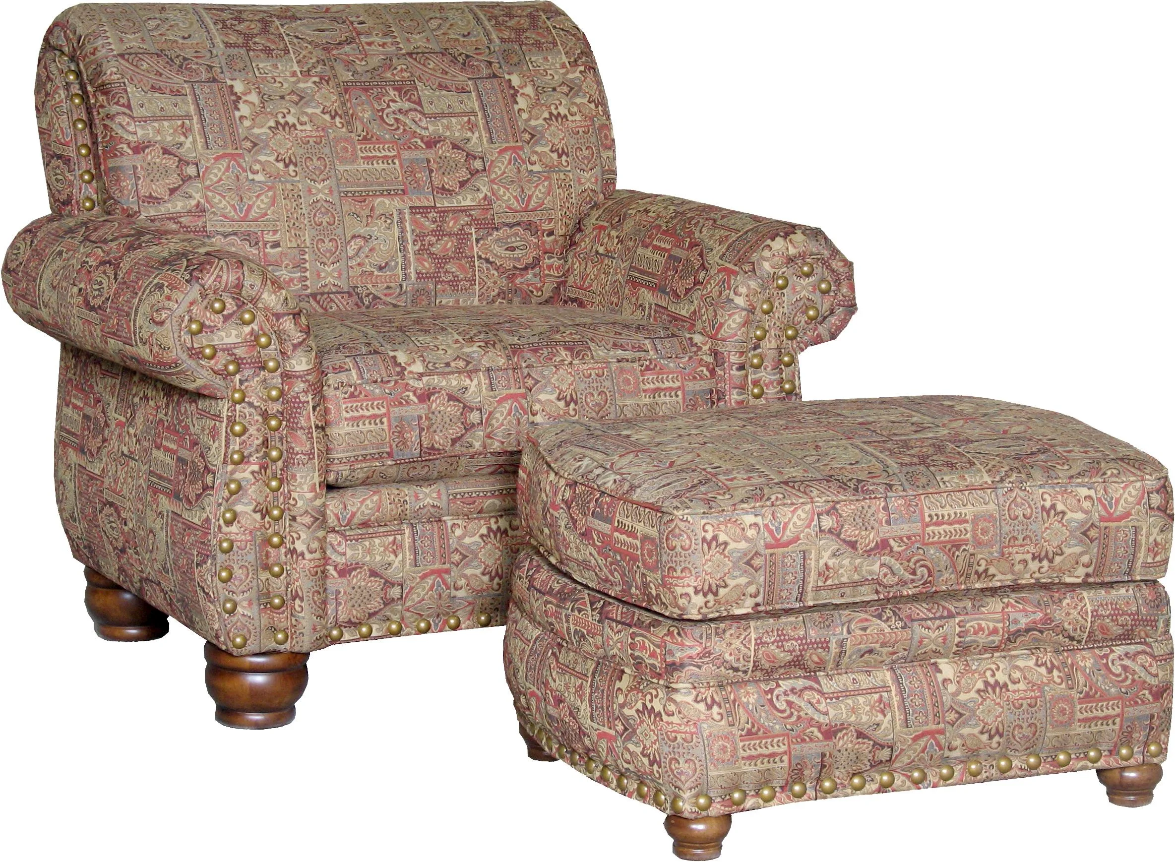 Mayo 9780 Series 9780F40 Traditional Upholstered Chair with Exposed ...