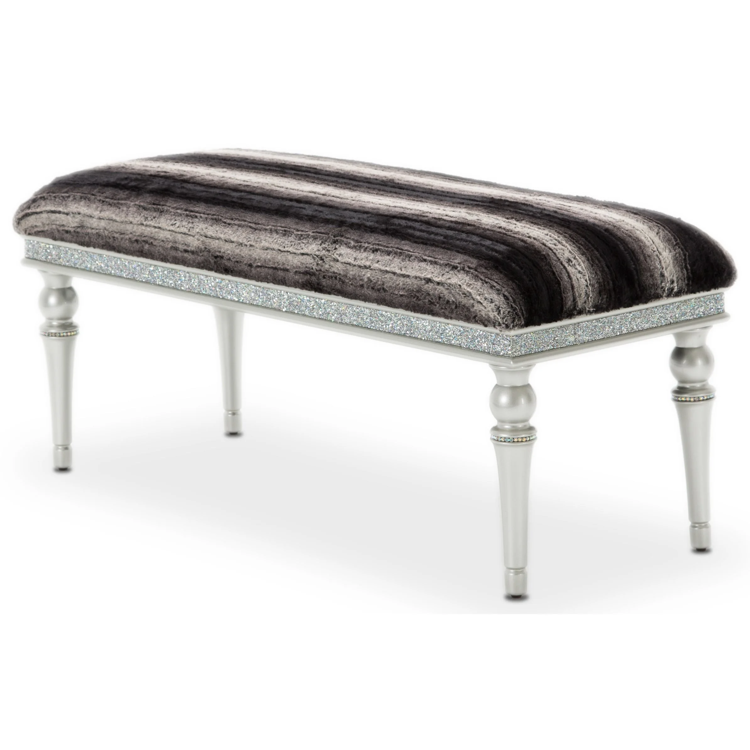 Michael Amini Melrose Plaza 9019904-118 Contemporary Glam Bedroom Bench ...