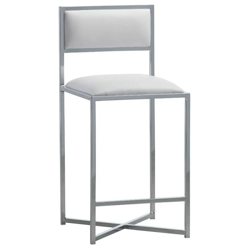 Modus Furniture Amalfi 1AA470X X-Base Counter Stool in White | Broadway ...