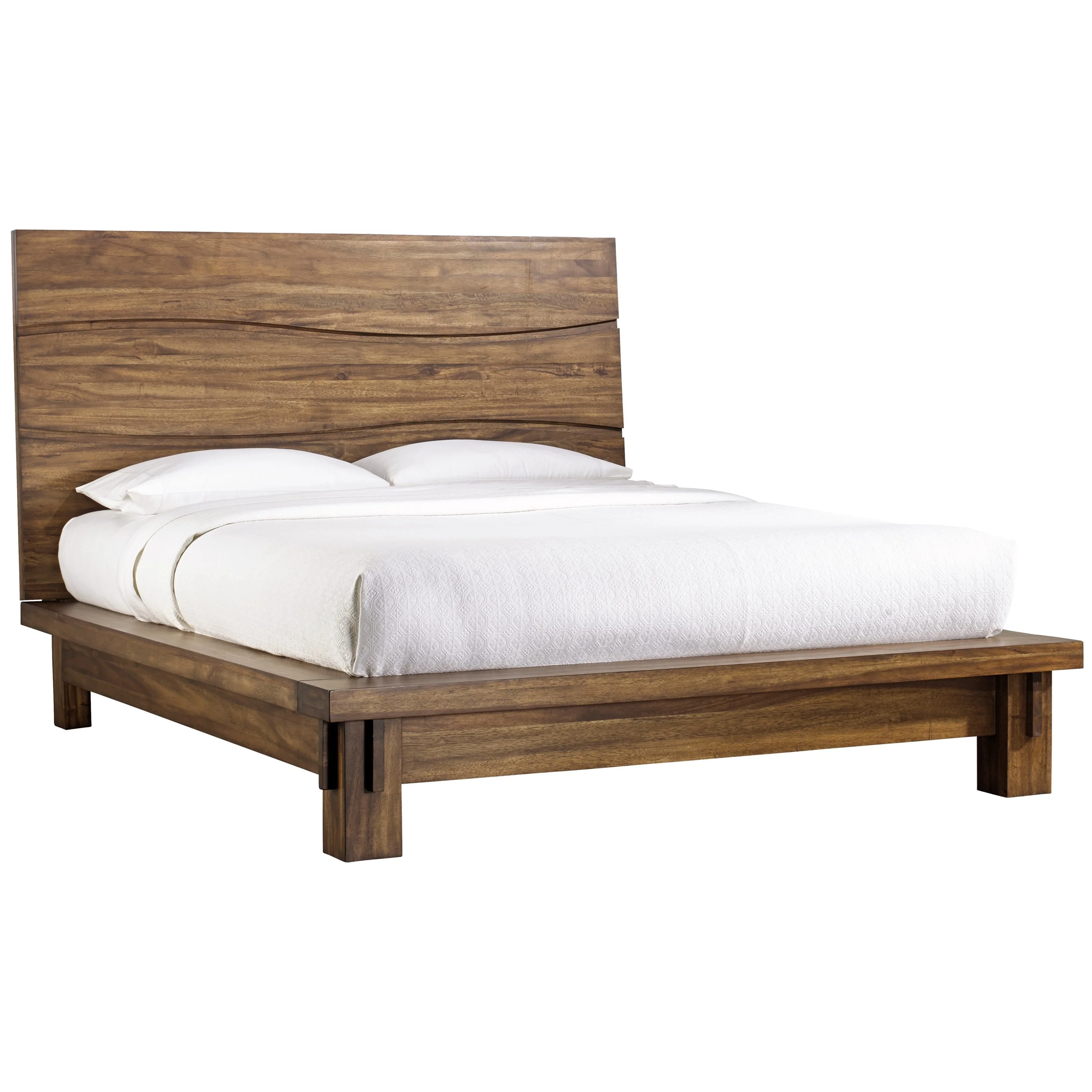 MODERN LIVING Ocean 8C79P5 Contemporary Queen Solid Wood Platform Bed ...