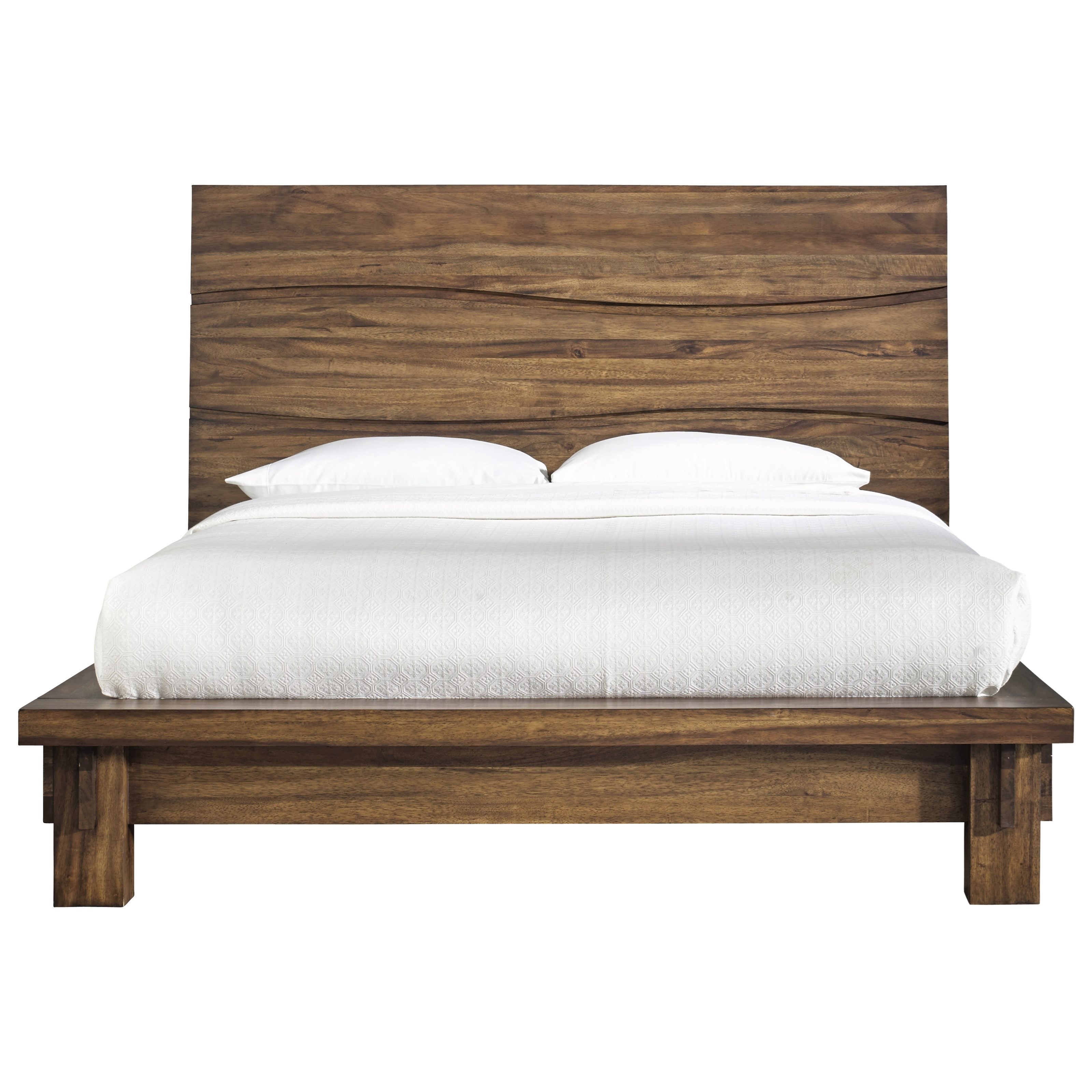 California king wood platform bed store