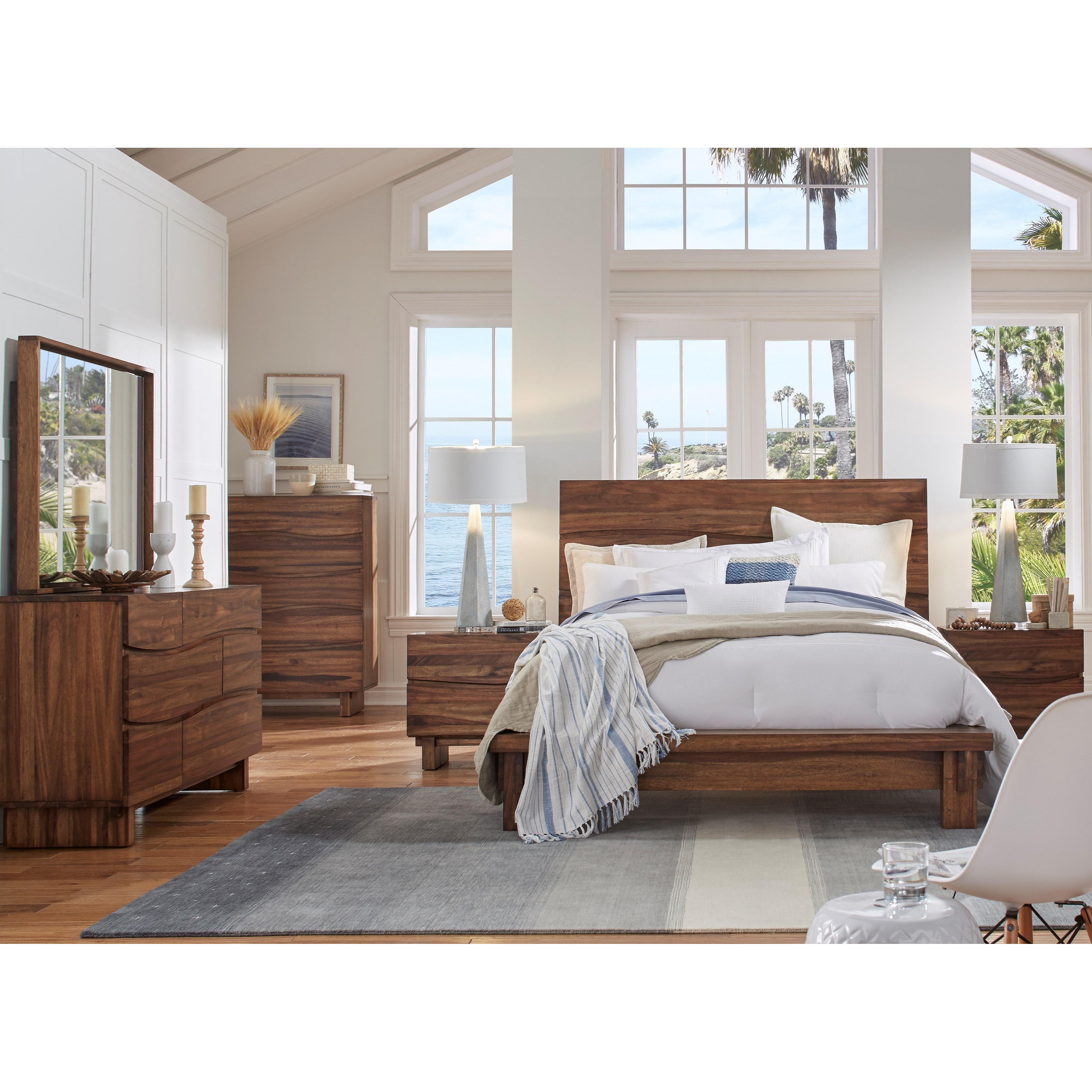 Modus Furniture Ocean 8C79P7 Contemporary Solid Wood King Platform Bed ...