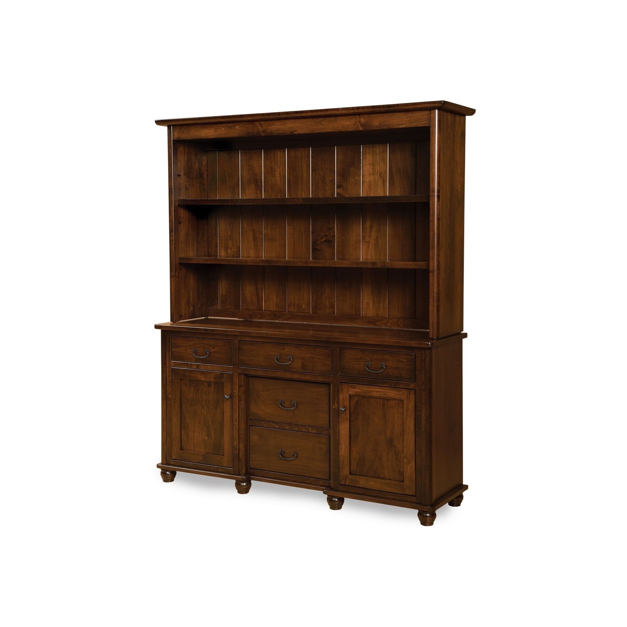 Custom Amish Ava 21691 Customizable Solid Wood Open China Cabinet ...