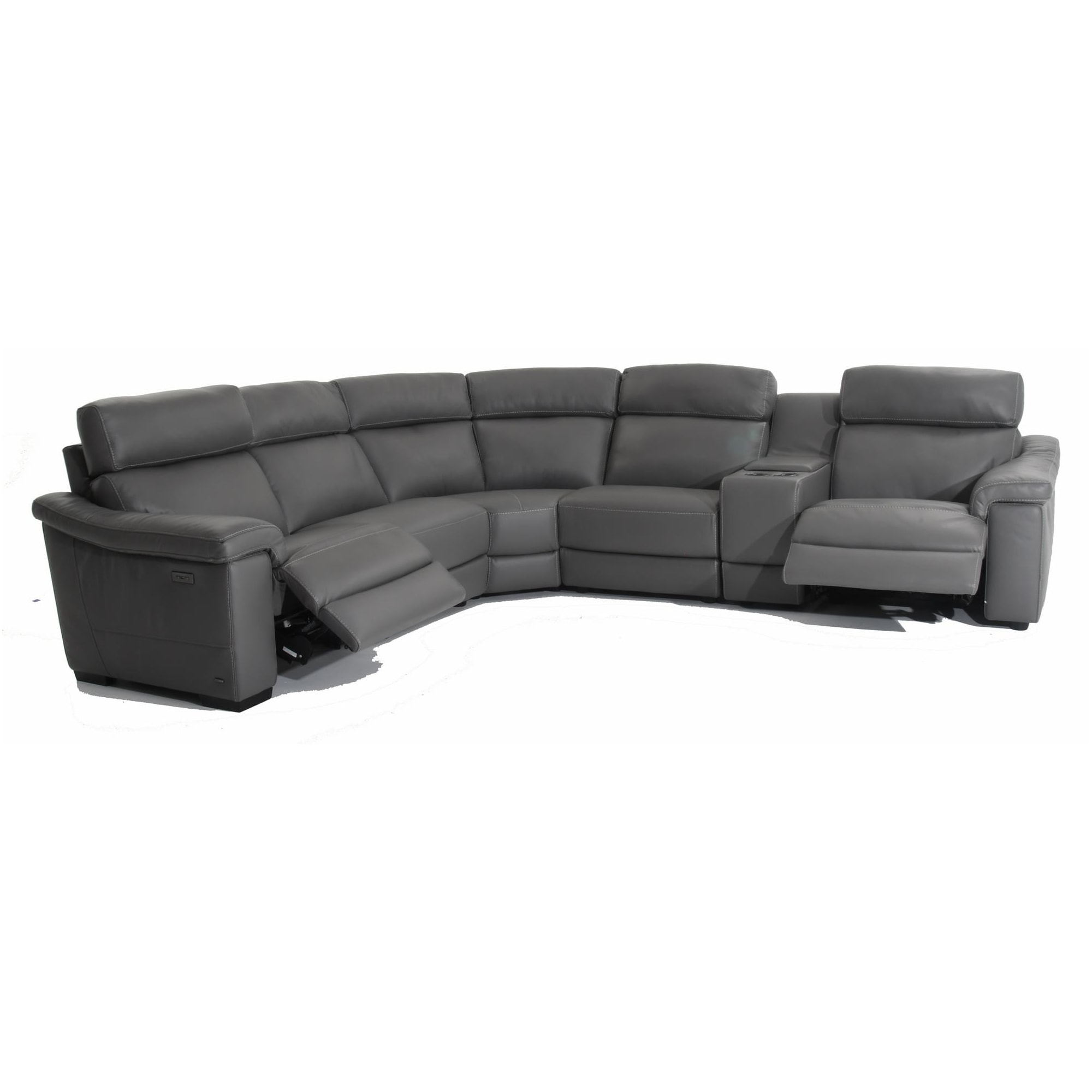 Natuzzi Editions Giulivo C115-514+291+029+638+323+515 Power Reclining Leather Sectional Sofa ...