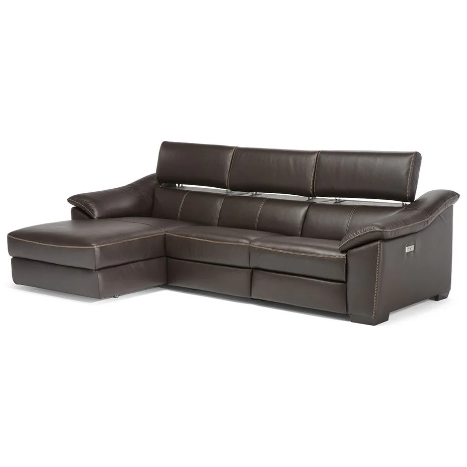 Natuzzi Editions Emozione C072-188+291+515-15CQ 3-Piece Power Reclining Sectional with LAF ...