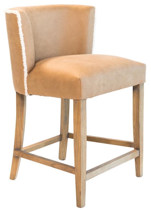 EAGLE INDUSTRIES Charlie 1610552 Charlie Counter Stool Natural / Camel ...