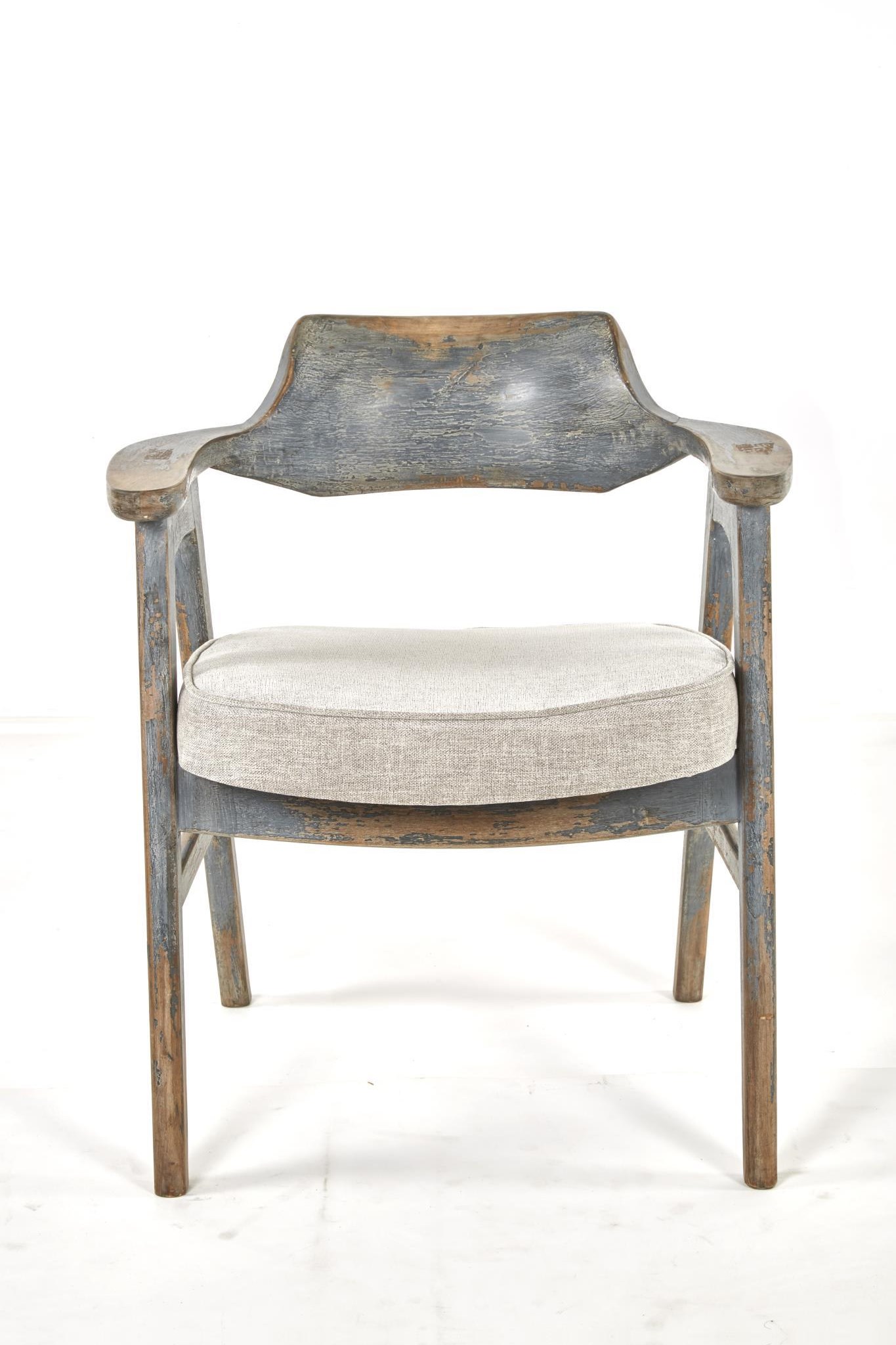 EAGLE INDUSTRIES Wagner S1219510 Wagner Arm Chair Distressed Blue ...