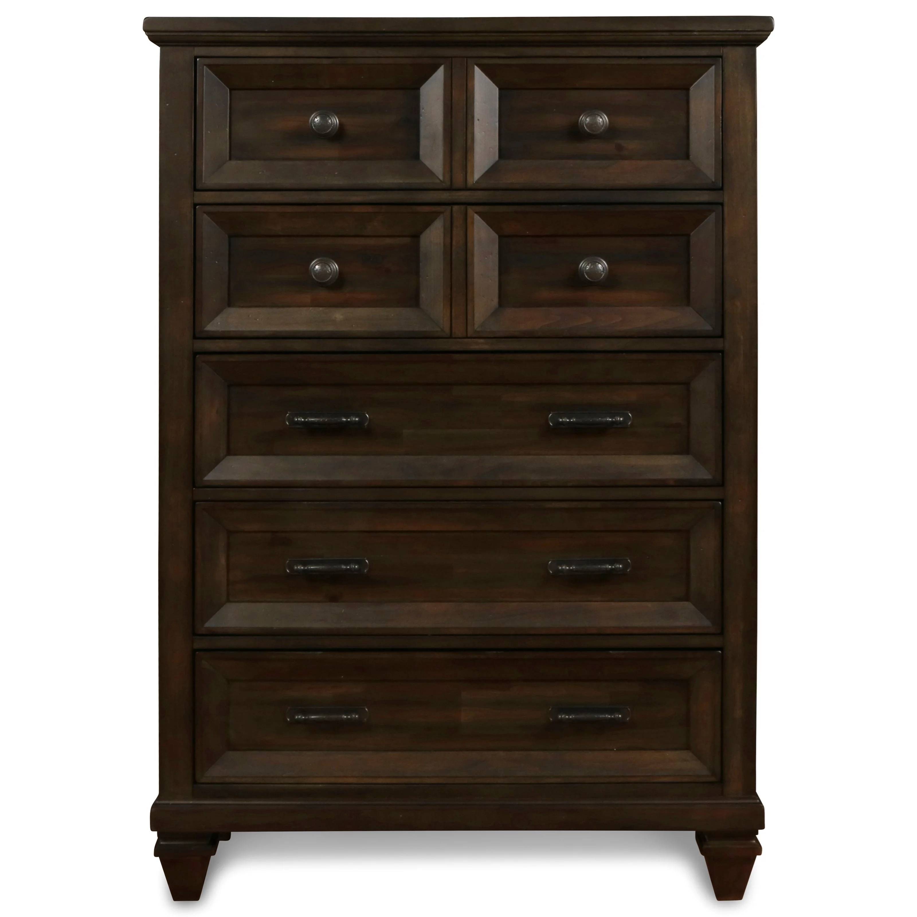 Newberry 125768544 Traditional 5-Drawer Chest with Felt-Lined Top ...