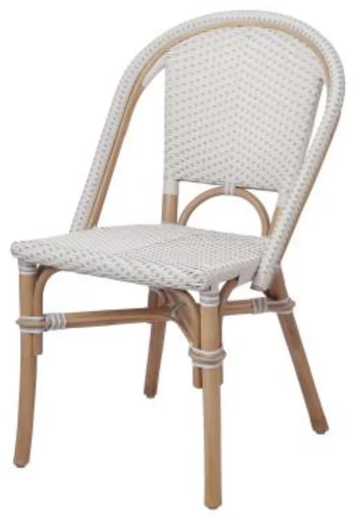 Happy Chair Avignon 7400038 Avignon Paris Bistro Chair, White/ Gray ...