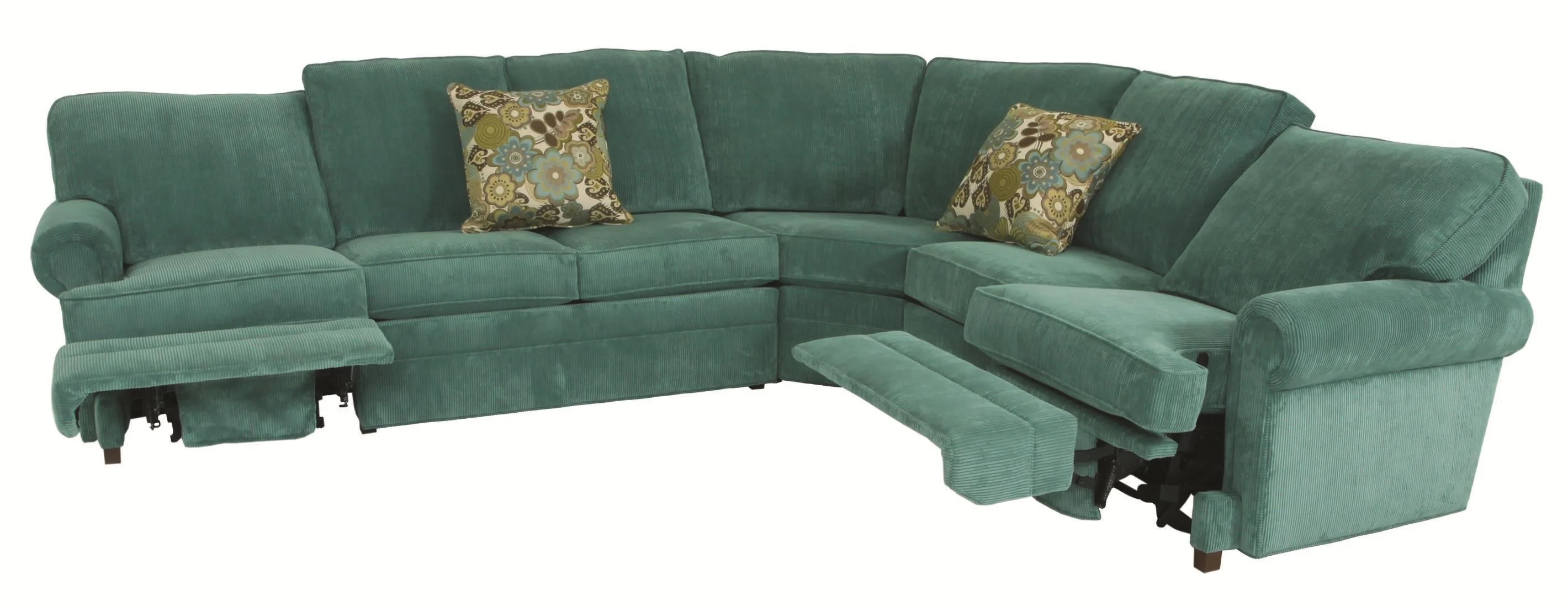Norwalk Austin 1066-89+92+48 Transitional 5 Piece Sectional with Curved ...