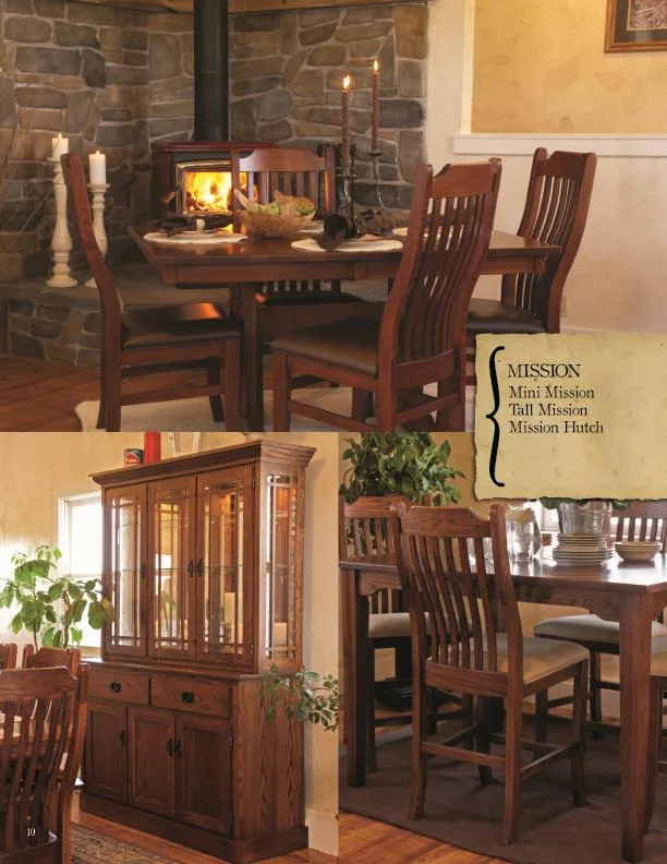 Oakwood Industries Casual Dining 1253602 Mission Rectangular Pub Table ...