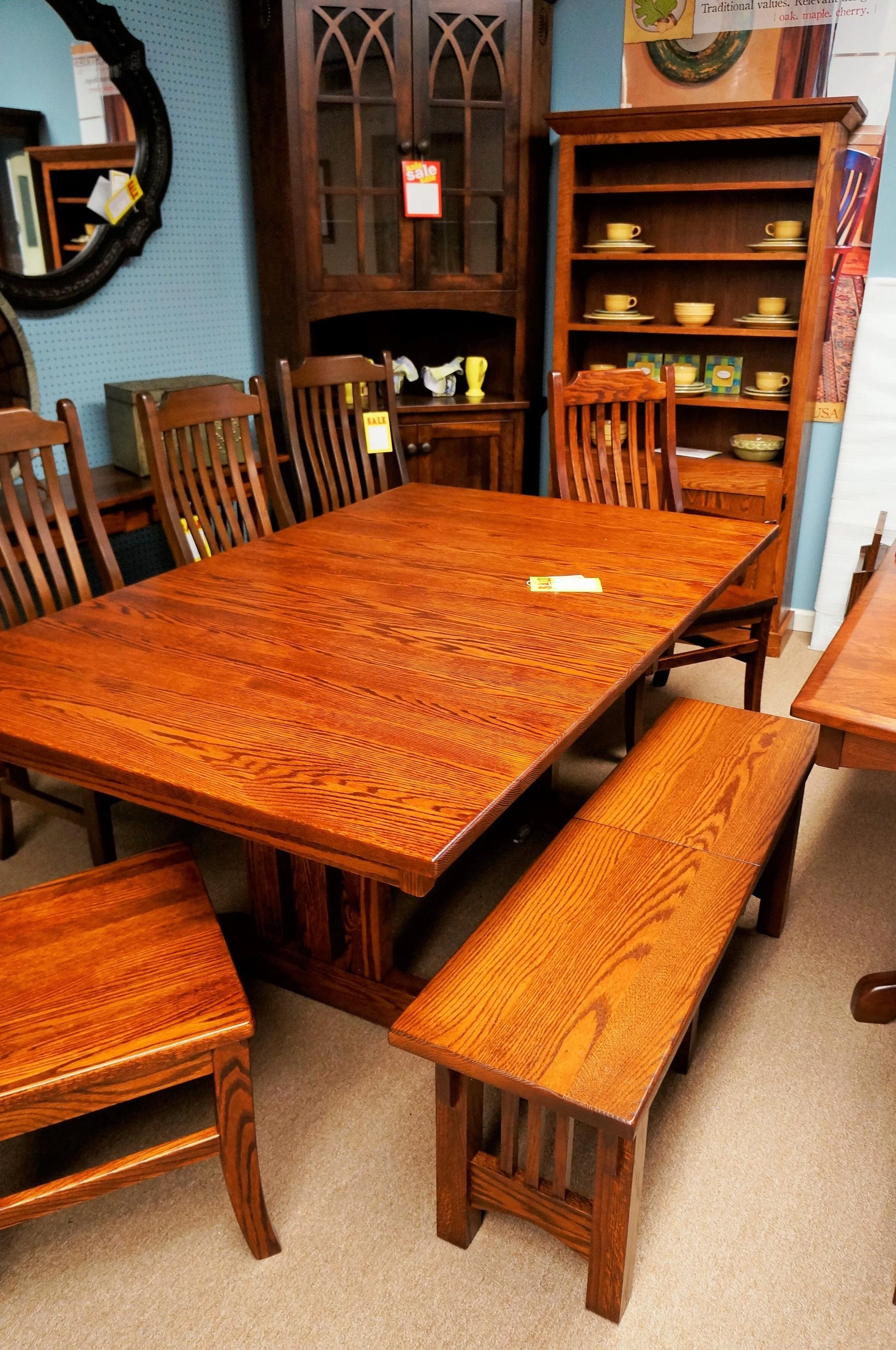 Oakwood Industries Casual Dining 1253602 Mission Rectangular Pub Table ...