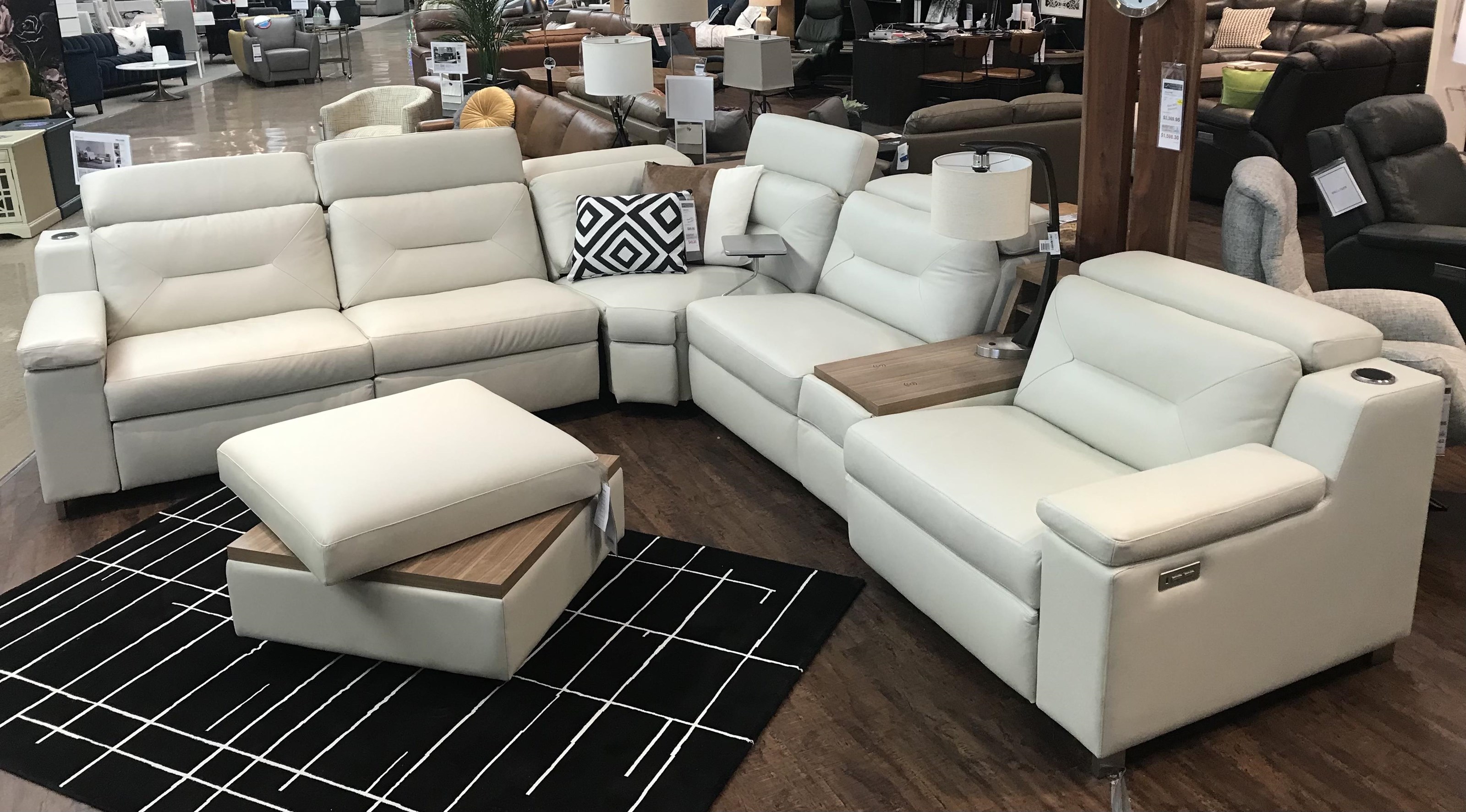 Palliser Apex 5 Piece Sectional with Power Recline and Headrests ...