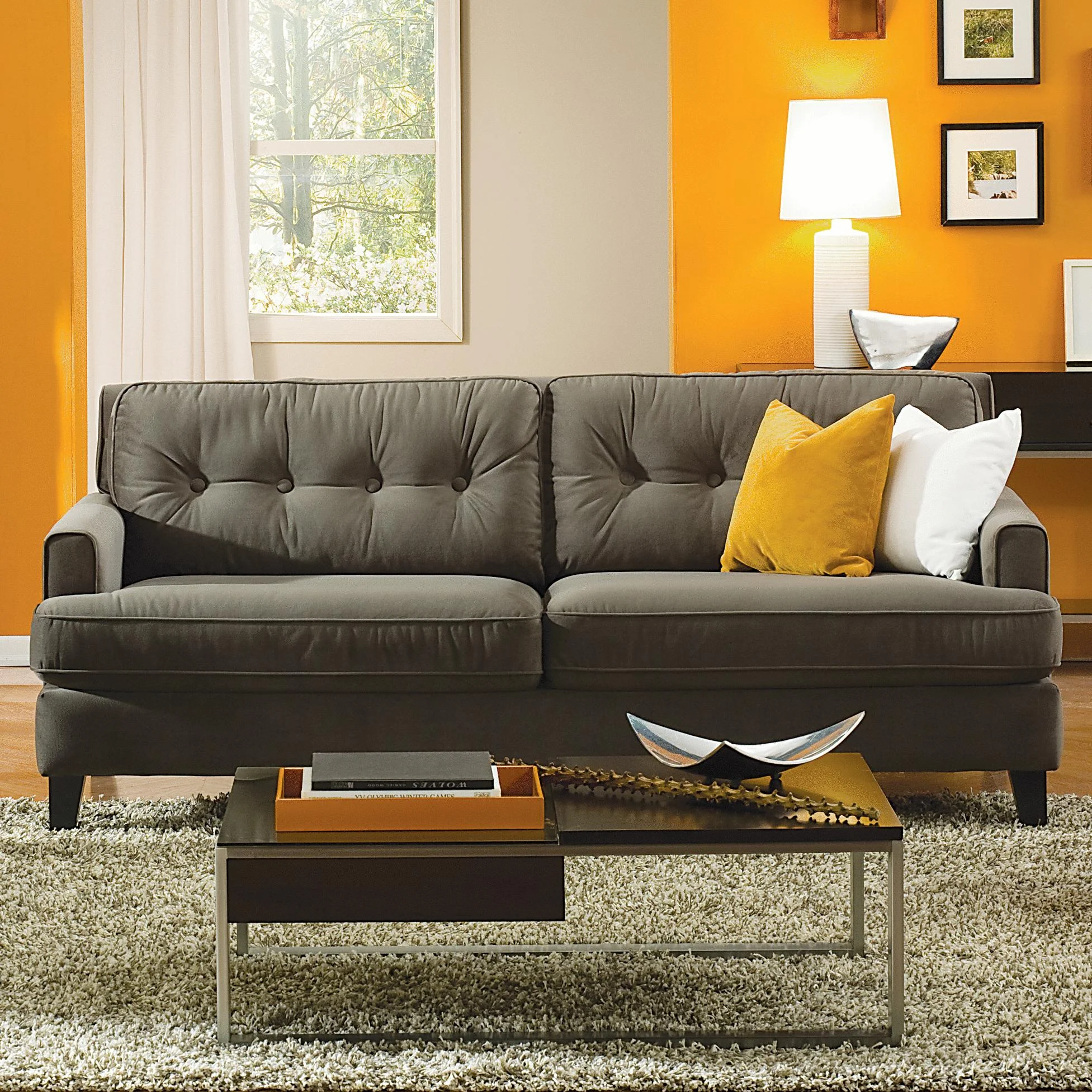 Palliser Barbara 77575-91 Transitional Apartment Sofa with Tapered ...