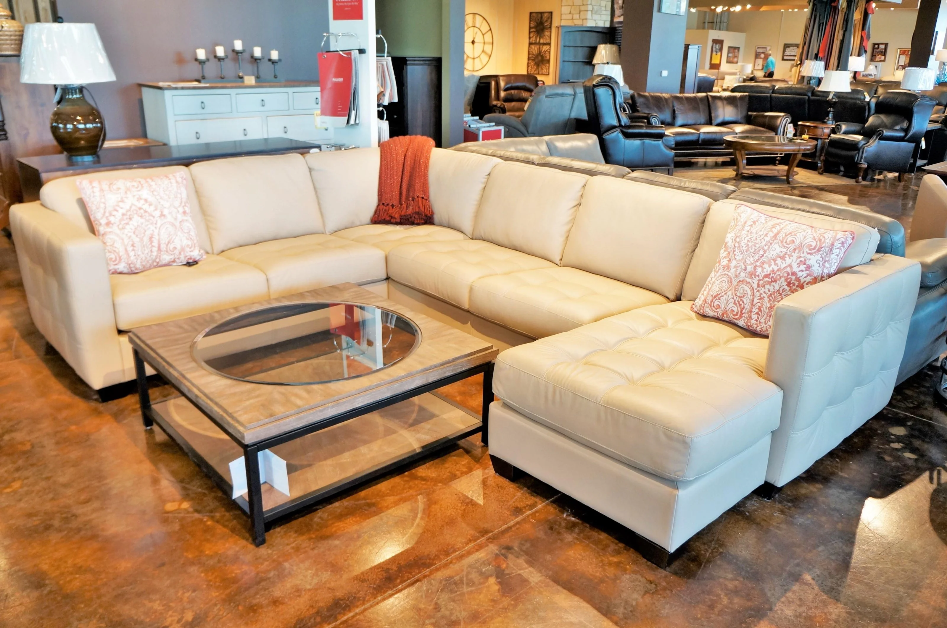 Palliser Barrett 77558 77558-39+14+15 Contemporary Sofa Sectional with ...