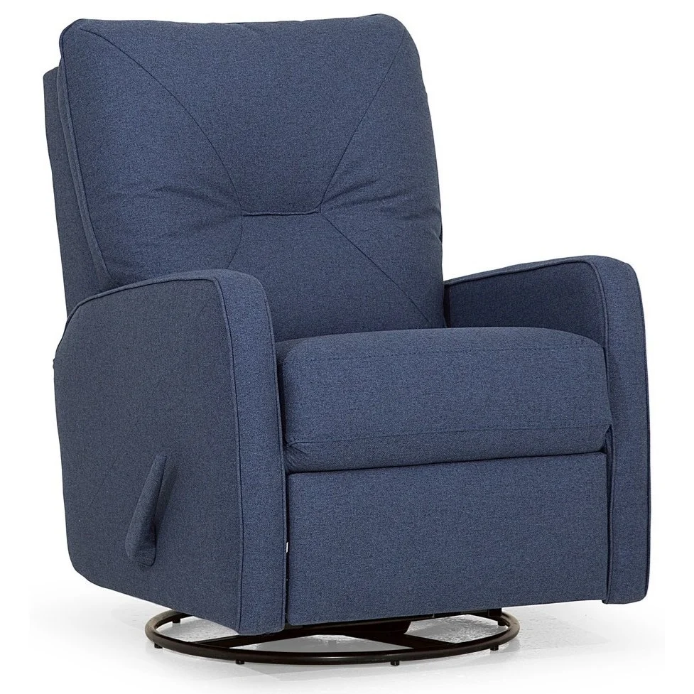 Palliser Theo 42002-33 Alpine Cobalt Theo Swivel Rocker with Manual ...